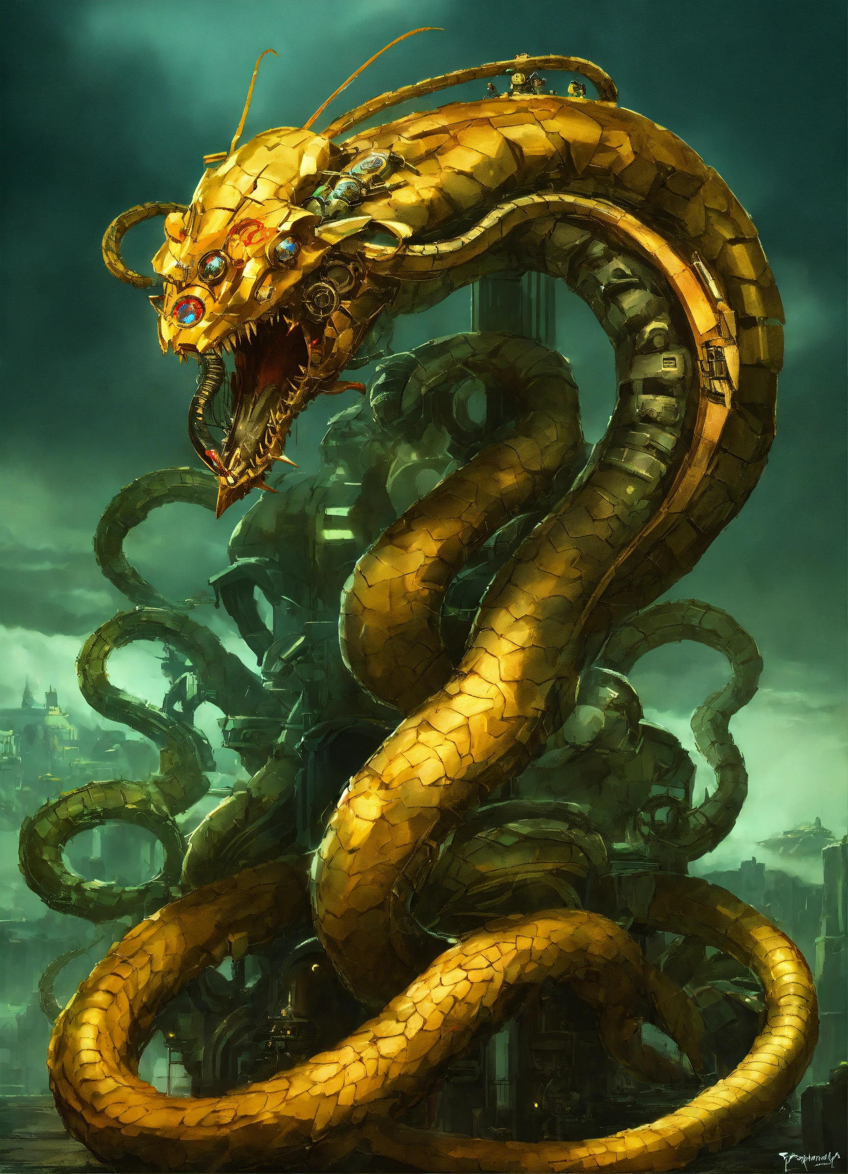 Lexica - Mechanical hydra, mech hydra, fantasy, fiction, hydra ...