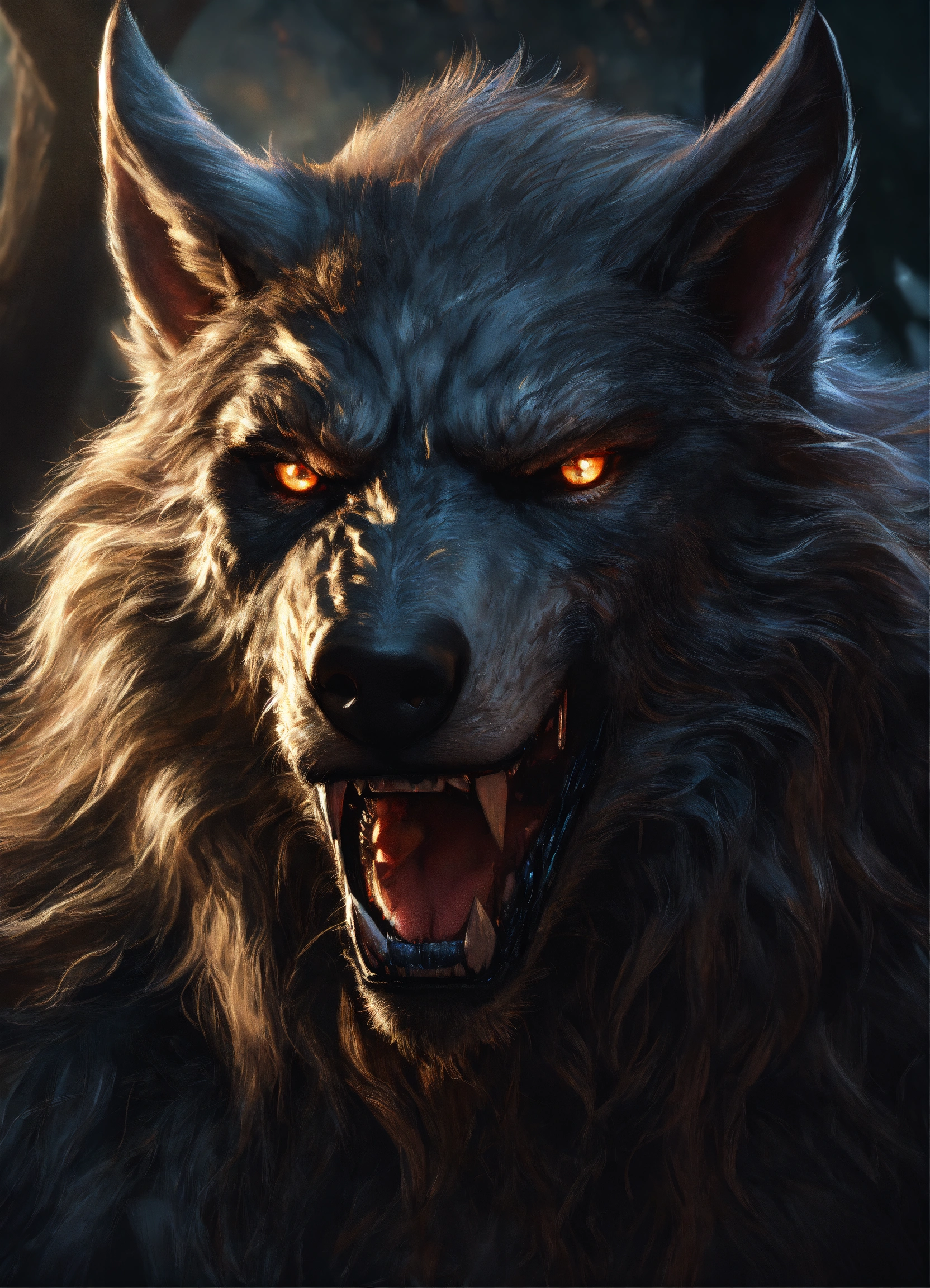 Lexica - Werewolf mystic, dark fantasy, realistic photo, high detail ...