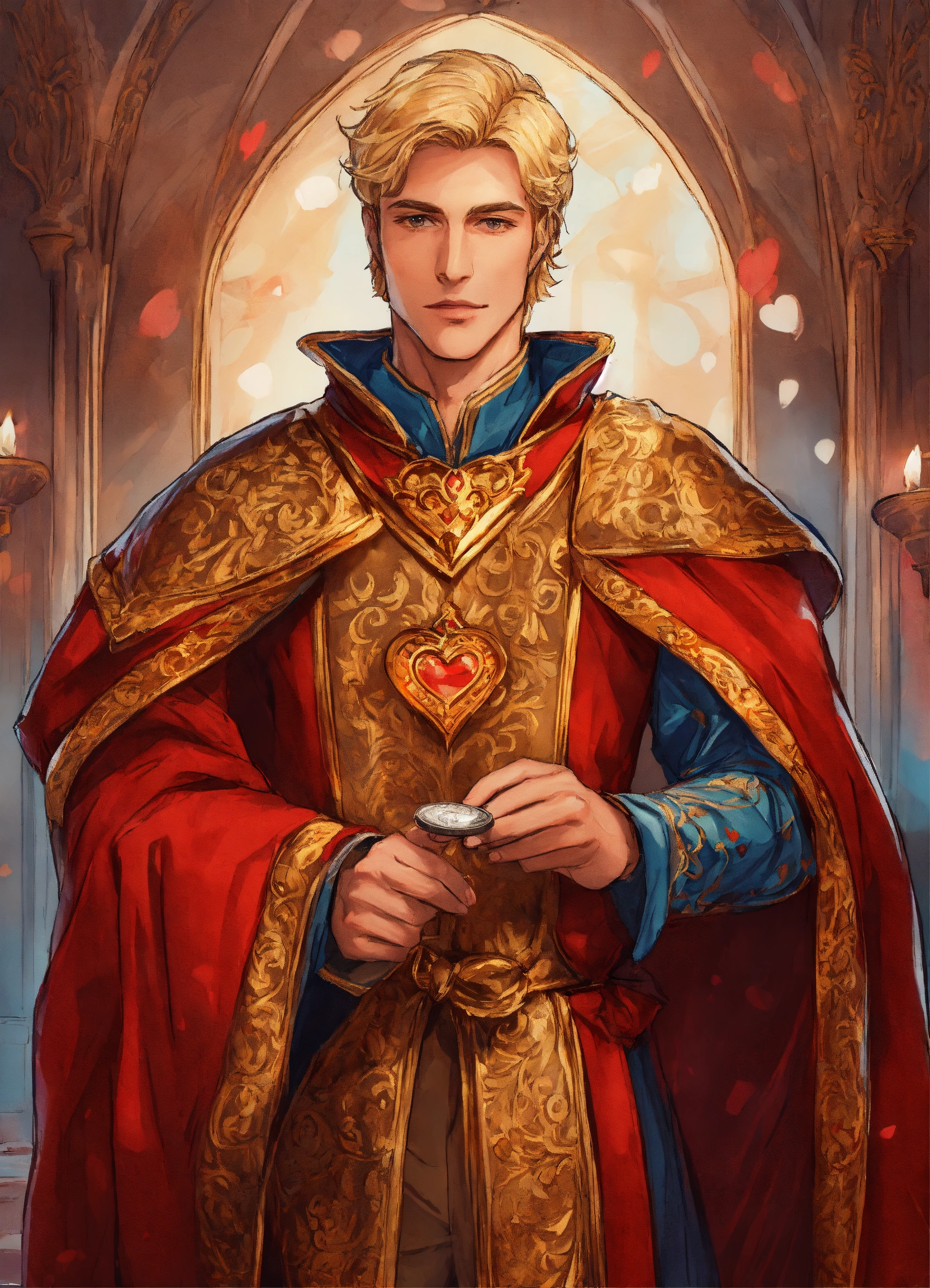Lexica - Sketch of handsome clever blonde nobleman with a fancy ...