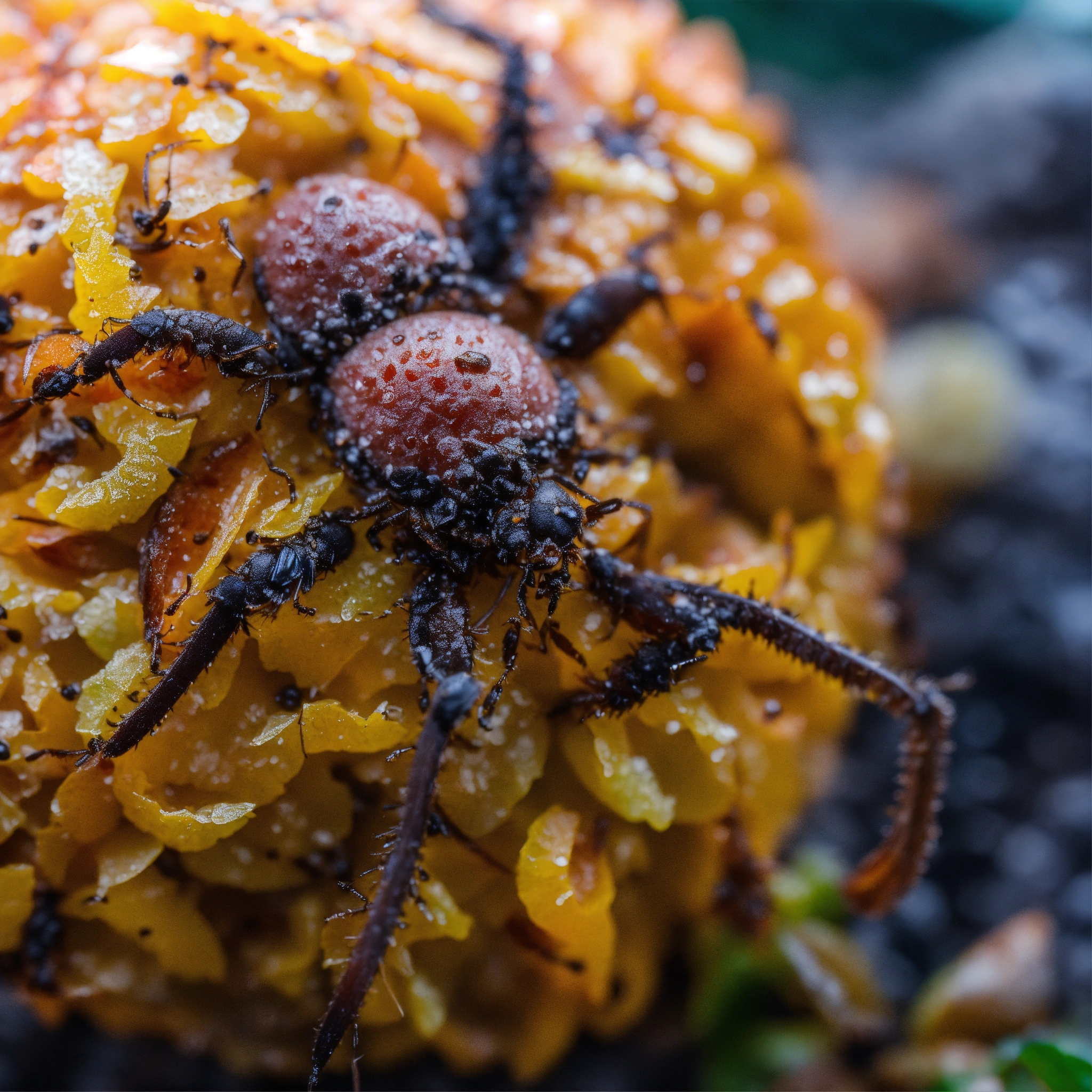 Lexica - Dark creepy ugly rainy Autumn macro photography of dirty and ...