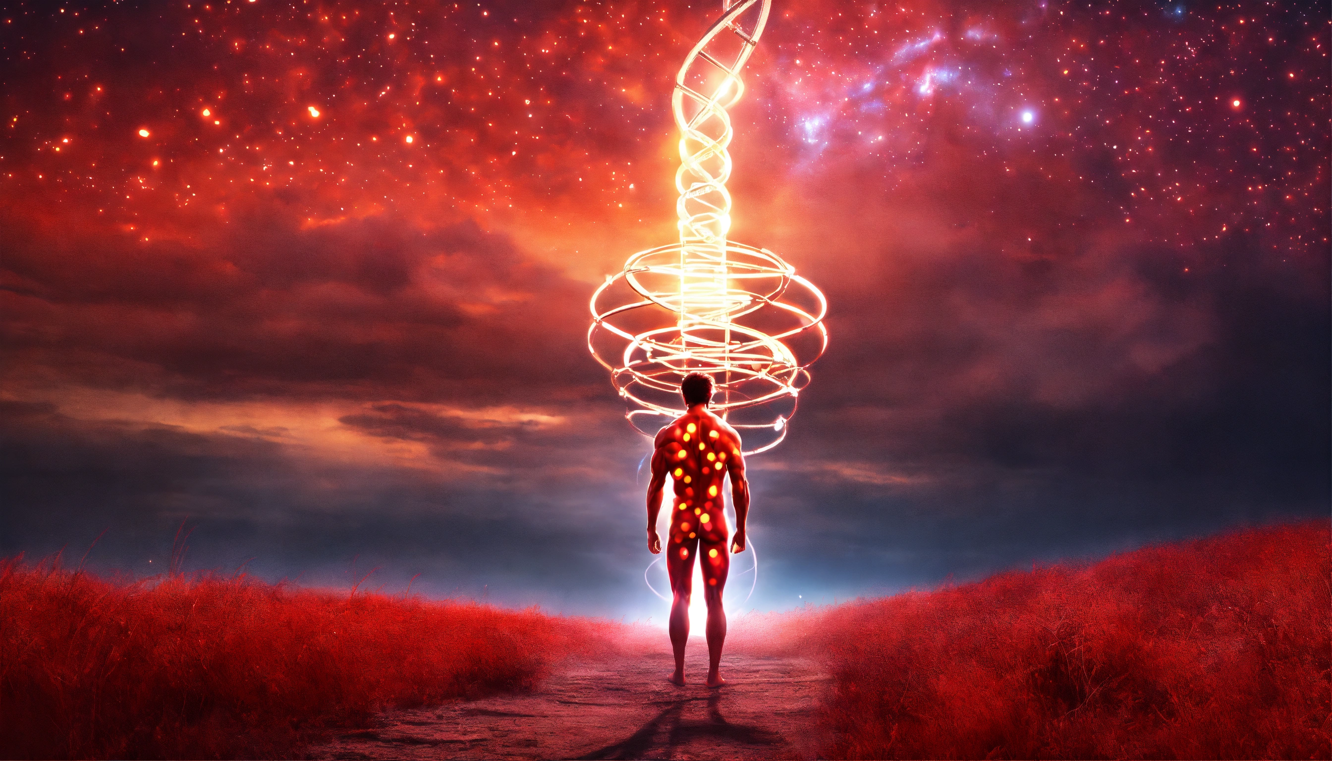 Lexica - Spiritual healing, well built man, dna strands, 4k resolution ...