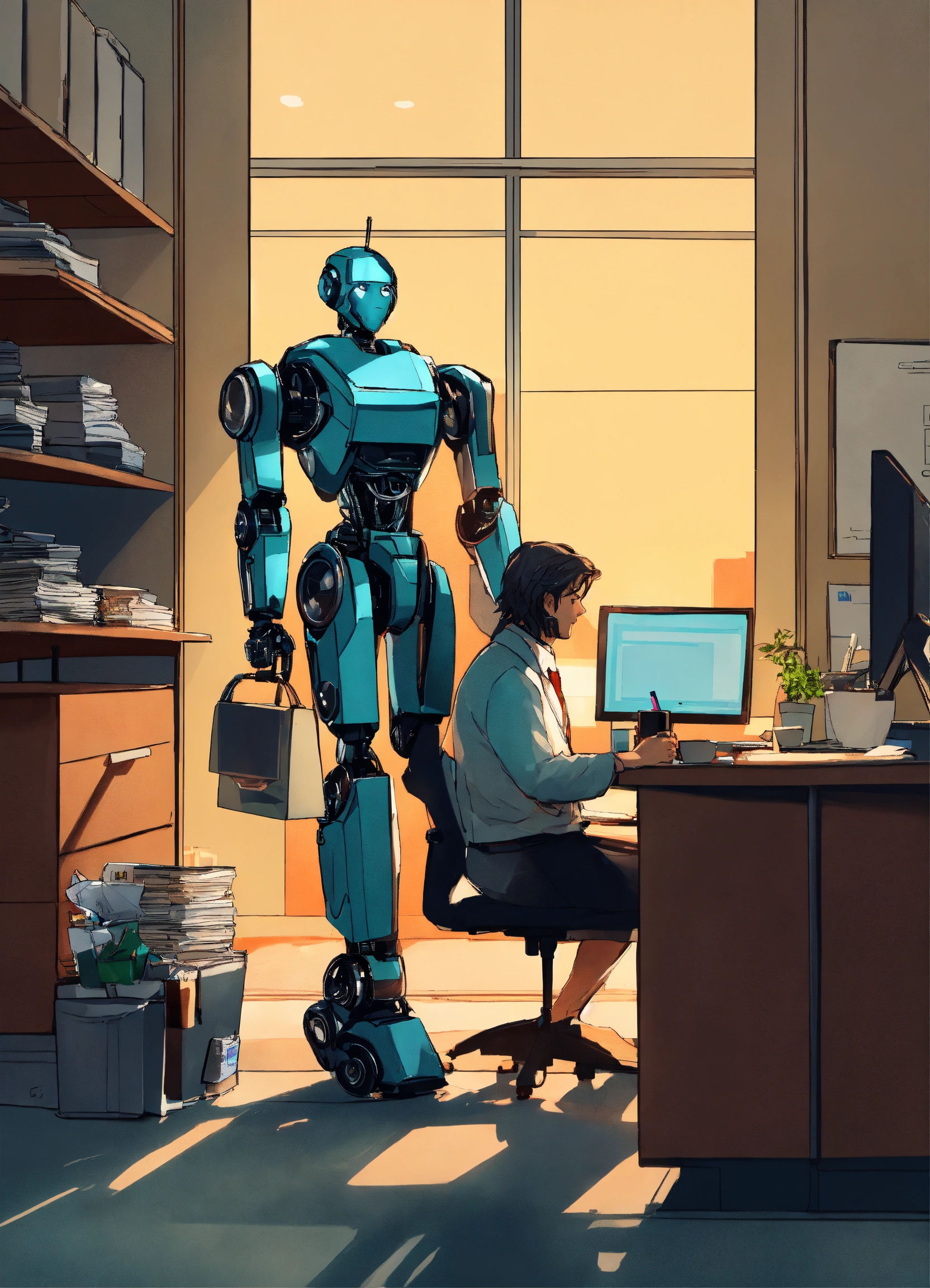 Lexica - Create a 4K high-resolution image set in a modern office ...