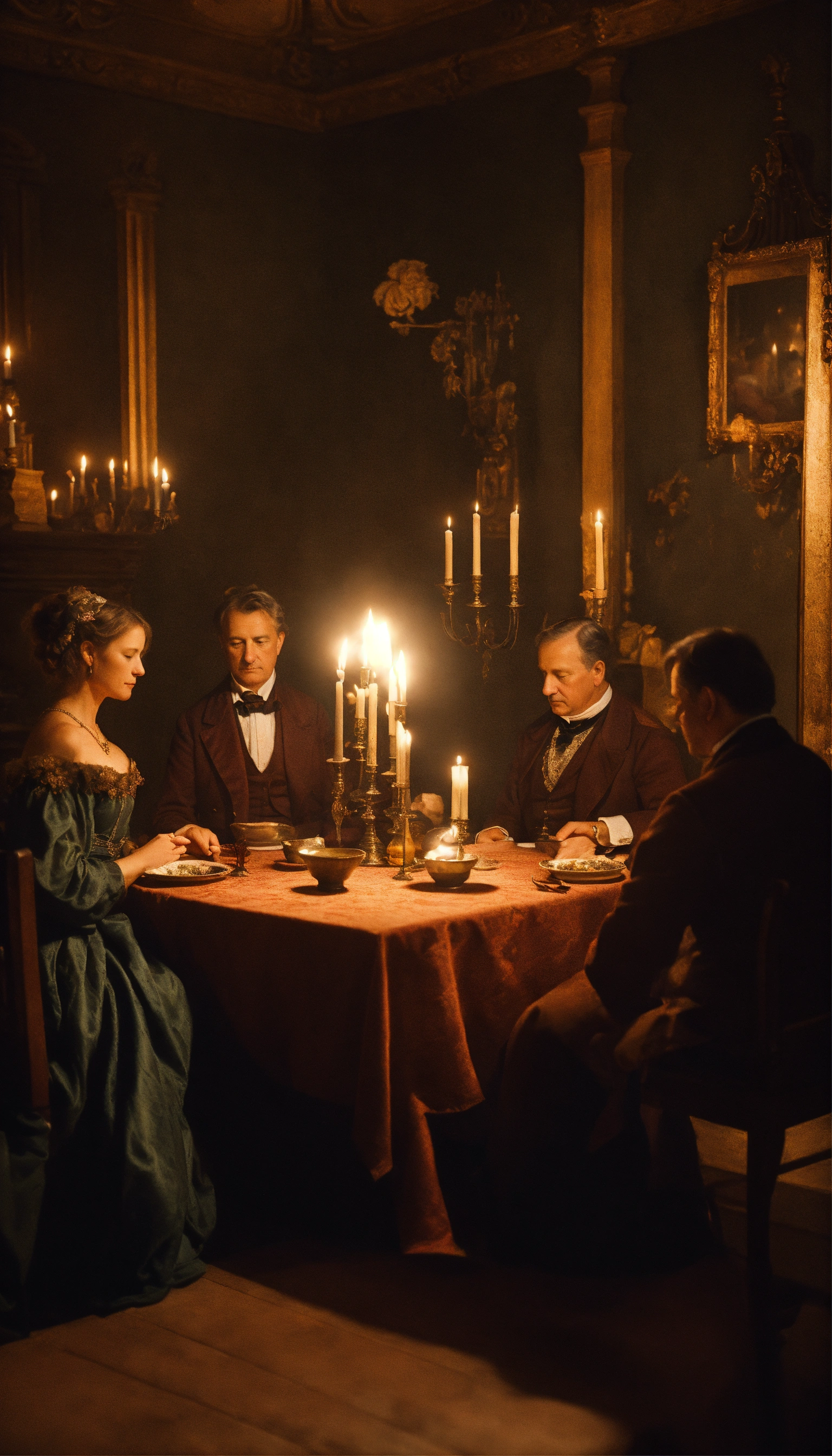 Lexica - 04 adults from the 19th century sitting hand in hand at a ...