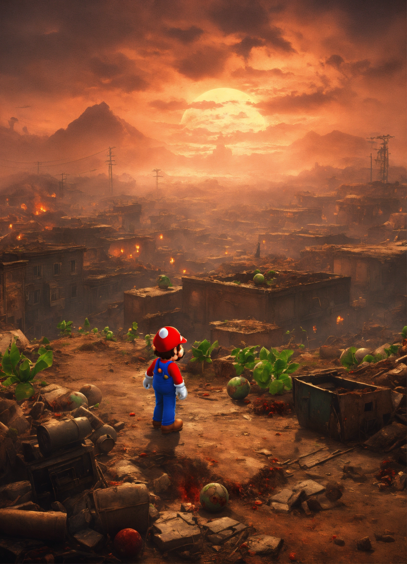 Lexica - Super Mario Bros, zombie, earth as a post-apocalyptic paradise ...