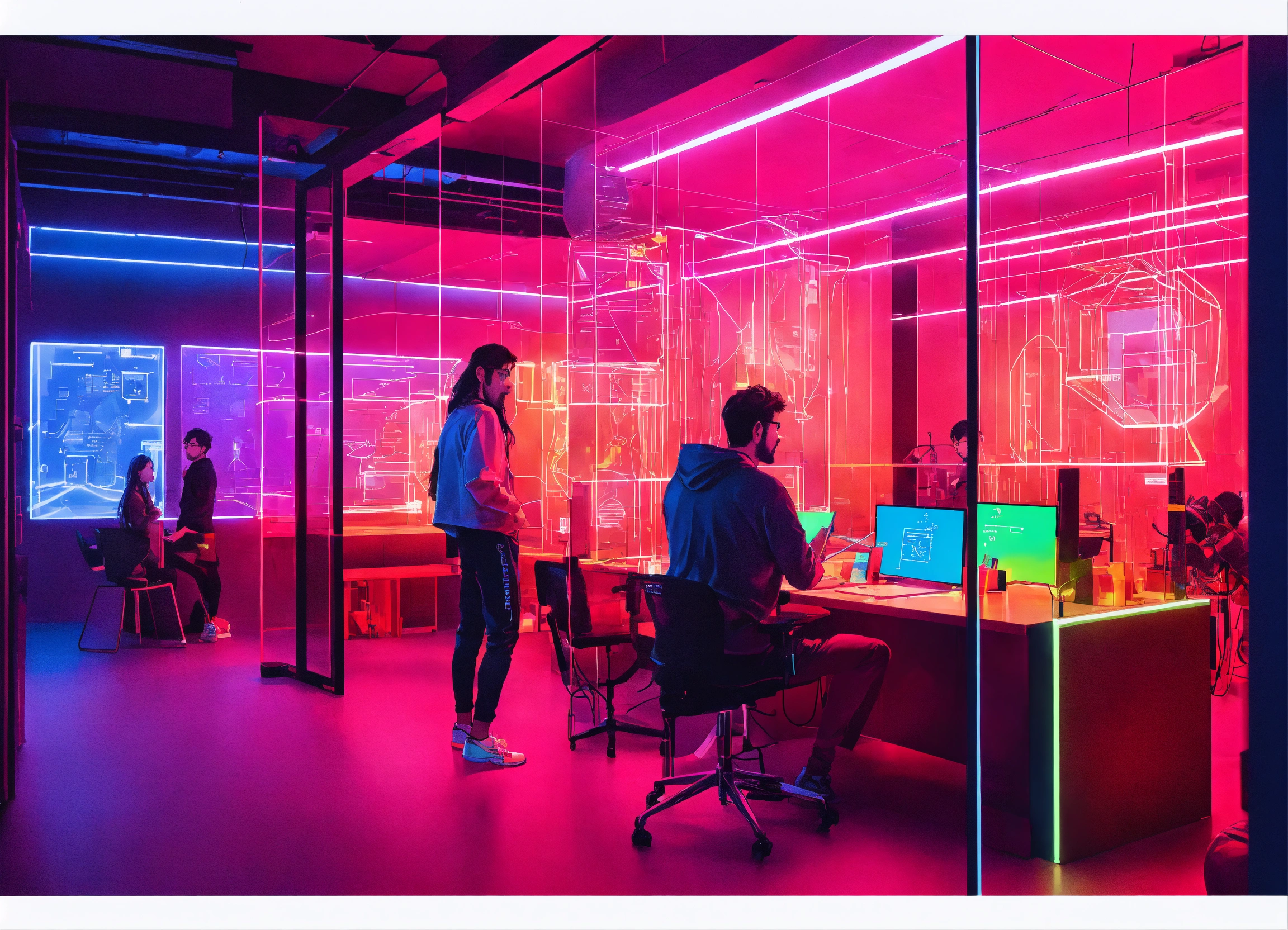 Lexica - Team of web developers (with woman too) building prototypes ...