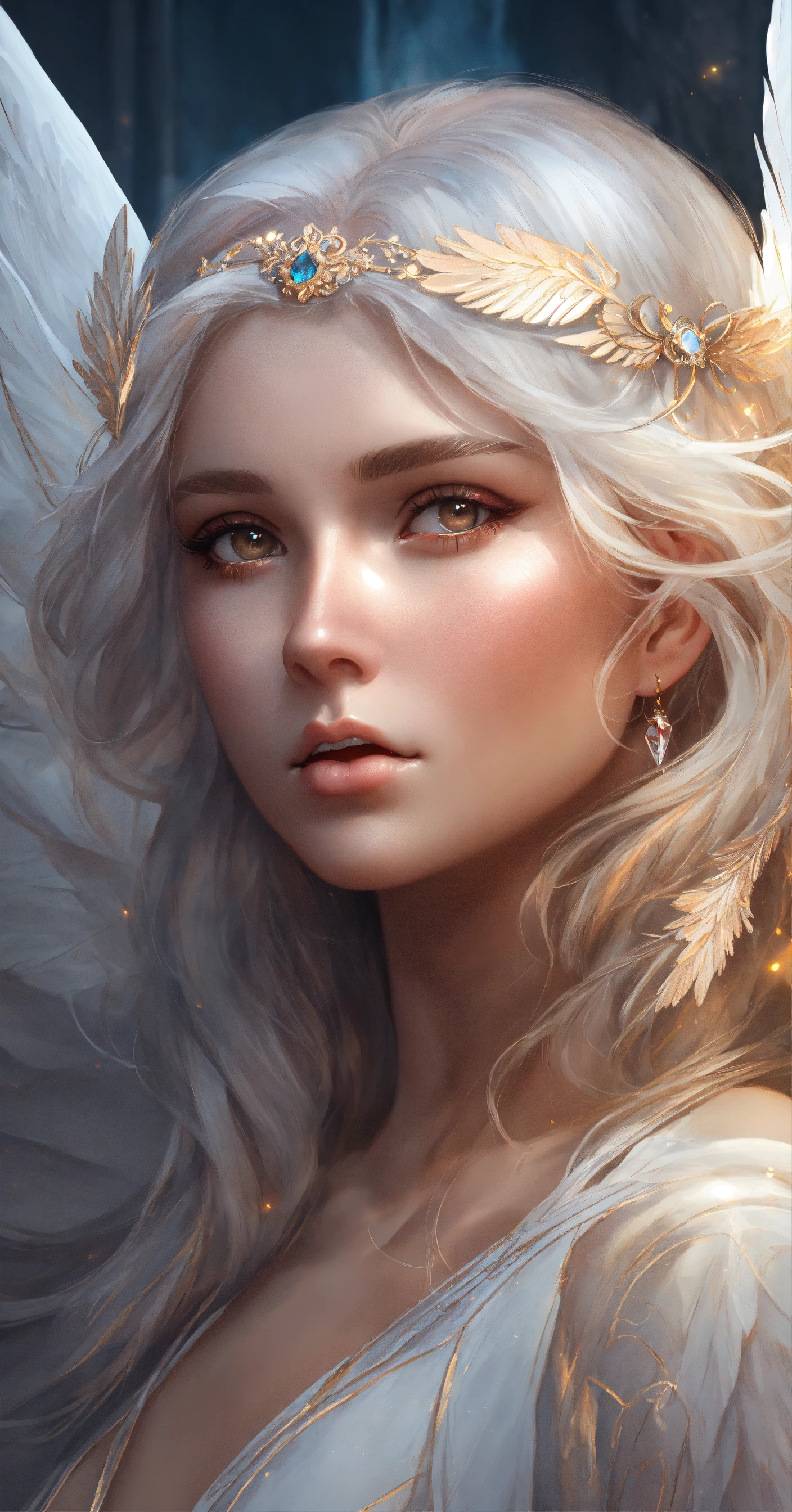 Lexica - Angel, wings, intricate, headshot, highly detailed, digital ...