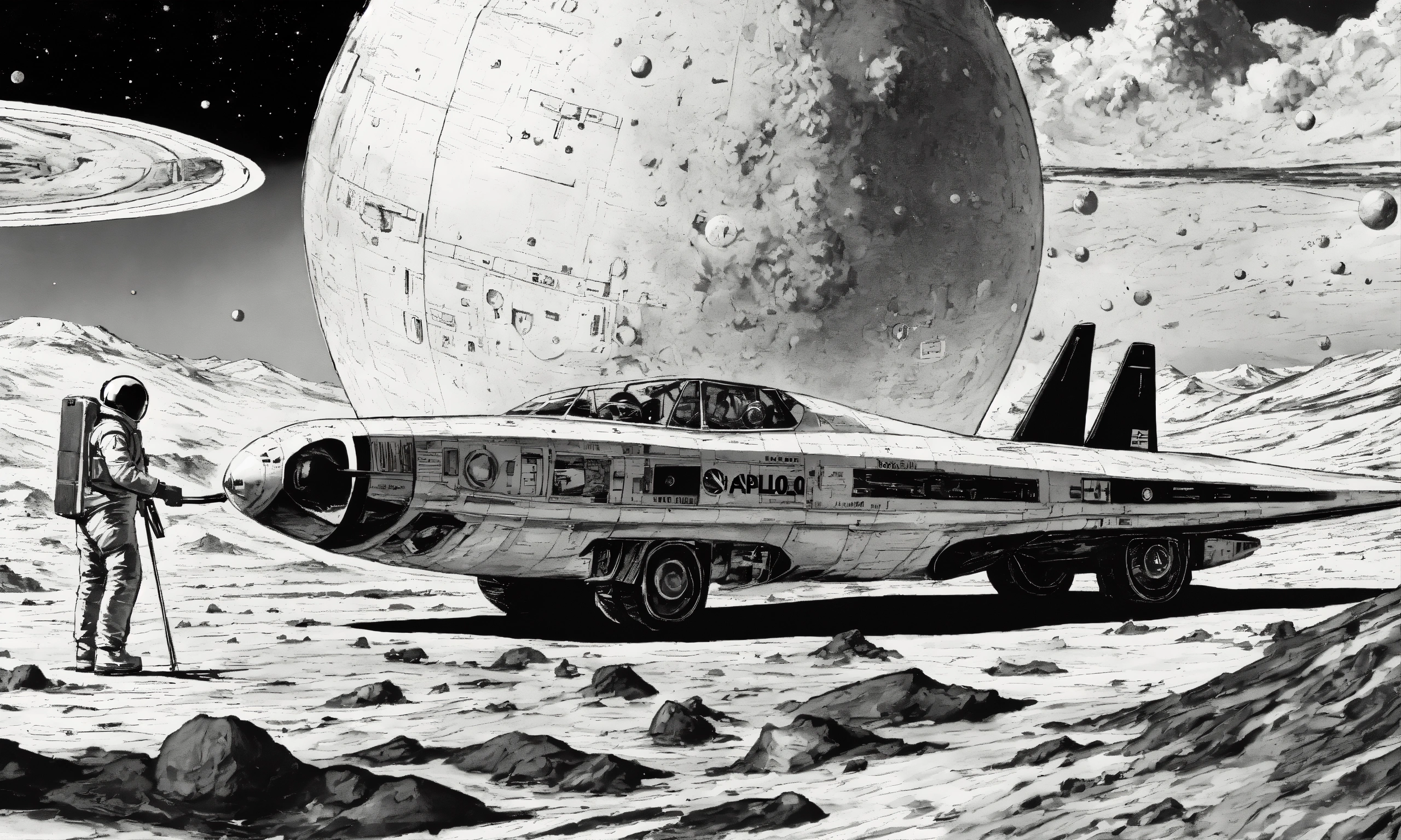 Lexica - NASA creating the Apollo Program, surrealism, retro comic ...