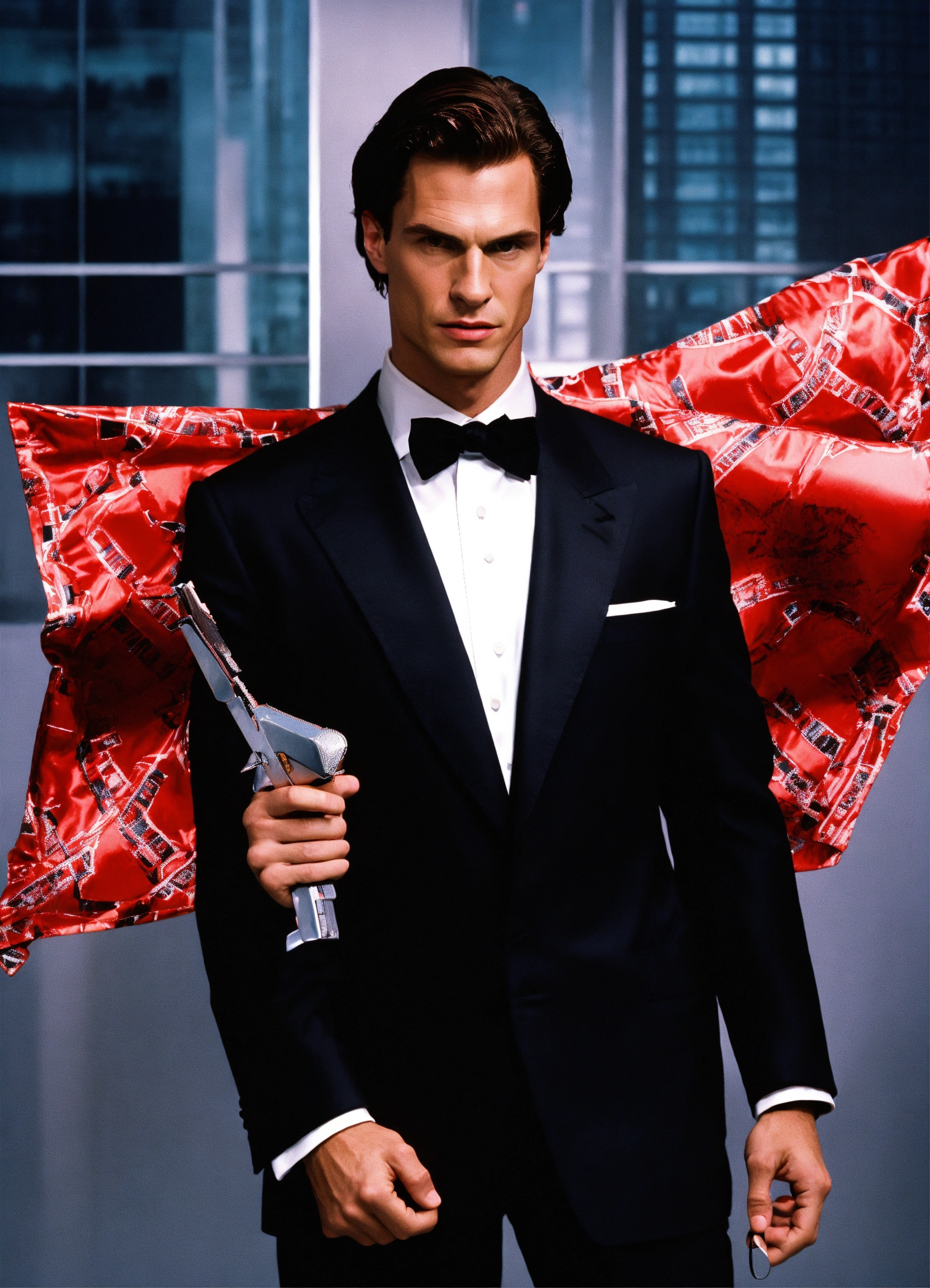 Lexica - Patric Bateman from american Psycho Wallpaper with Axt in his Hand