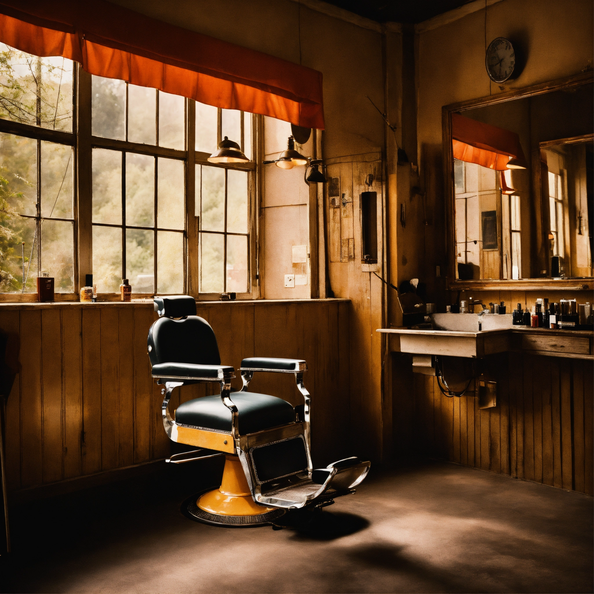 Lexica - High-resolution photograph in a landscape abstract, a barber ...