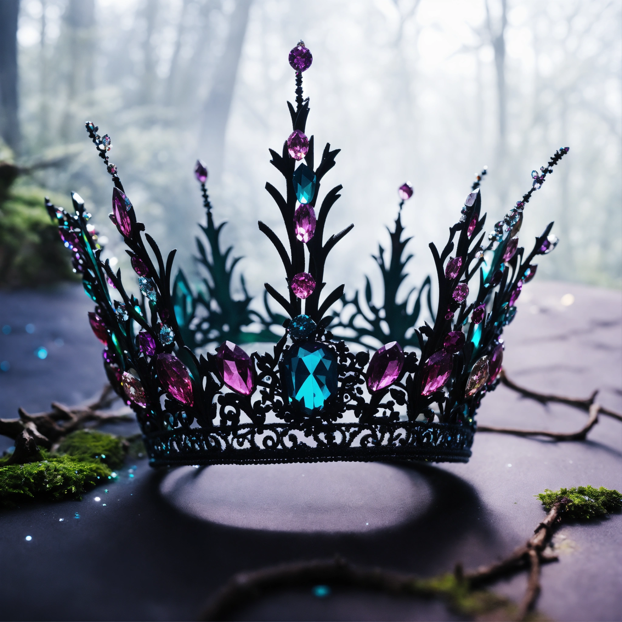 Lexica - Add a couple colored crystas to enchanted forest crown