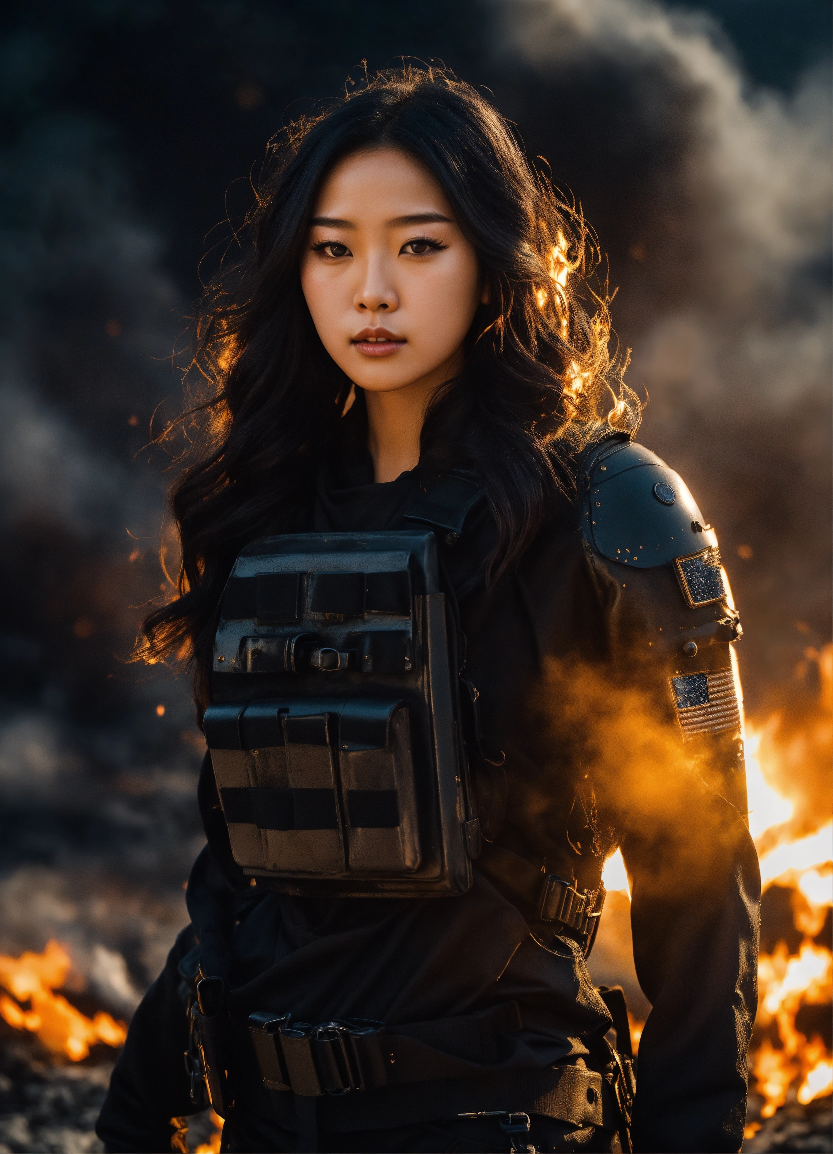 Lexica - A beautiful half-korean, half-american girl with long wavy ...