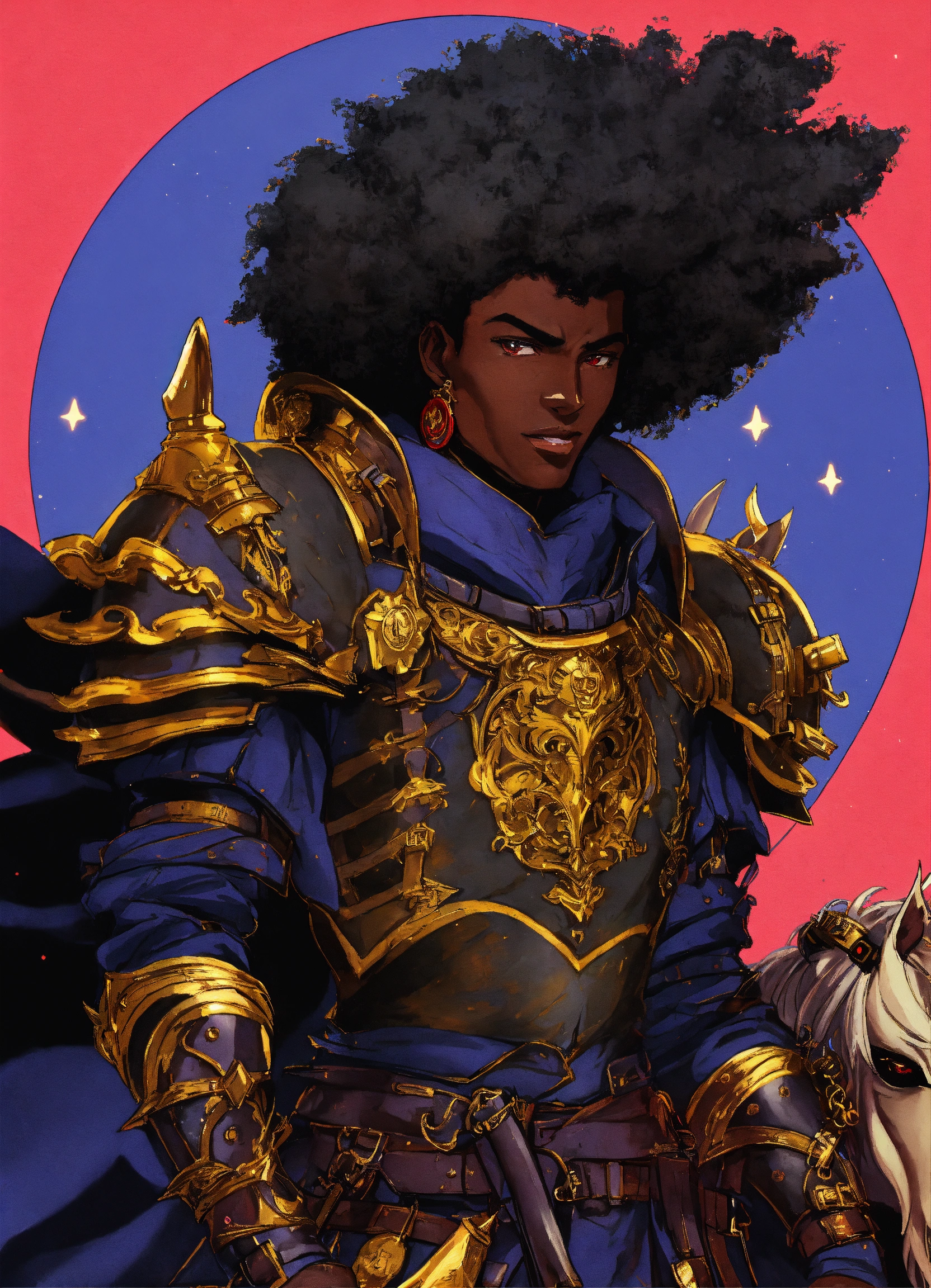 Lexica - 80s anime fantasy black knights mounted black characters evil ...