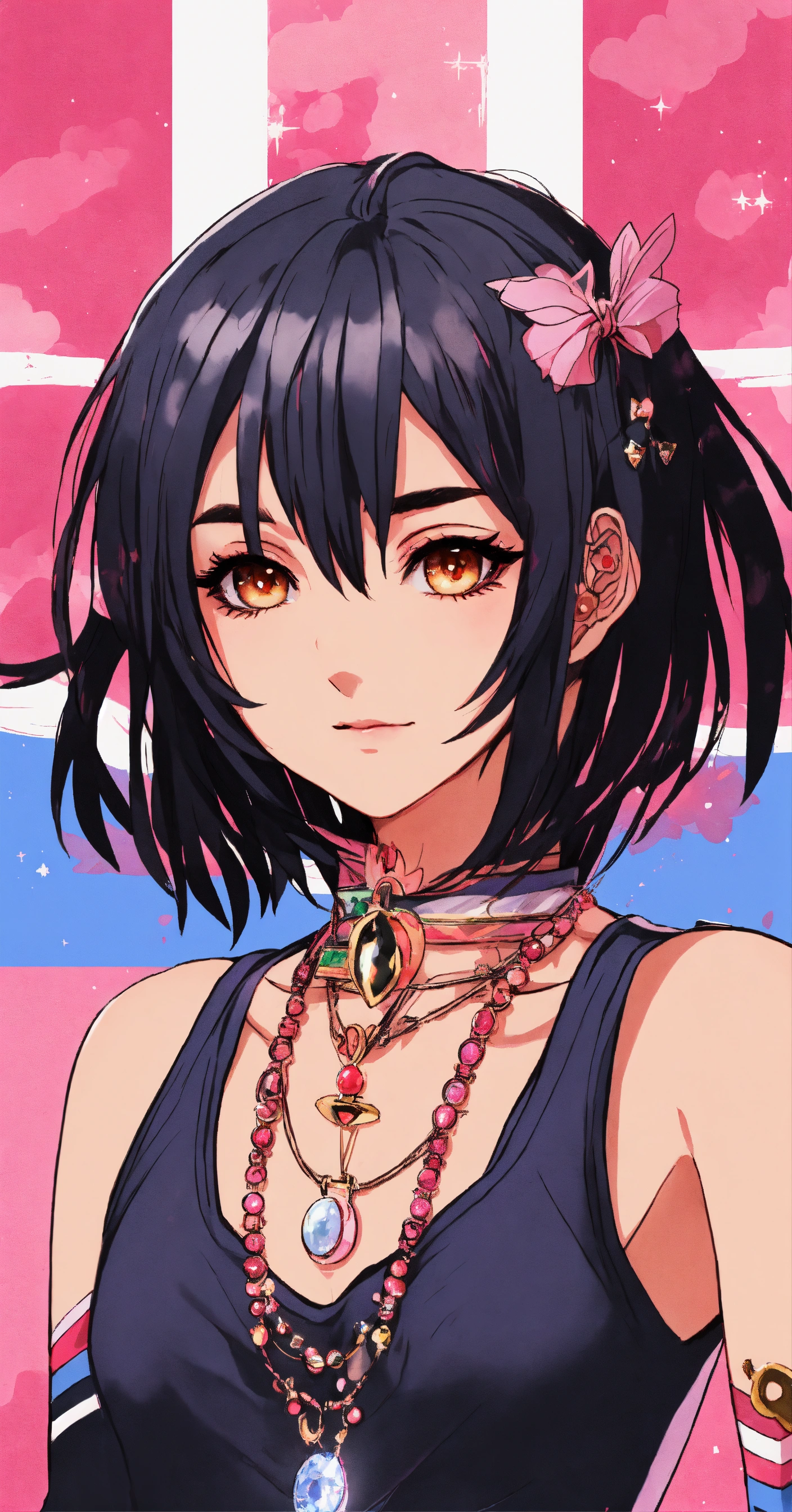Lexica - A Magical transgender girl with emo cut black hair, bangs that ...
