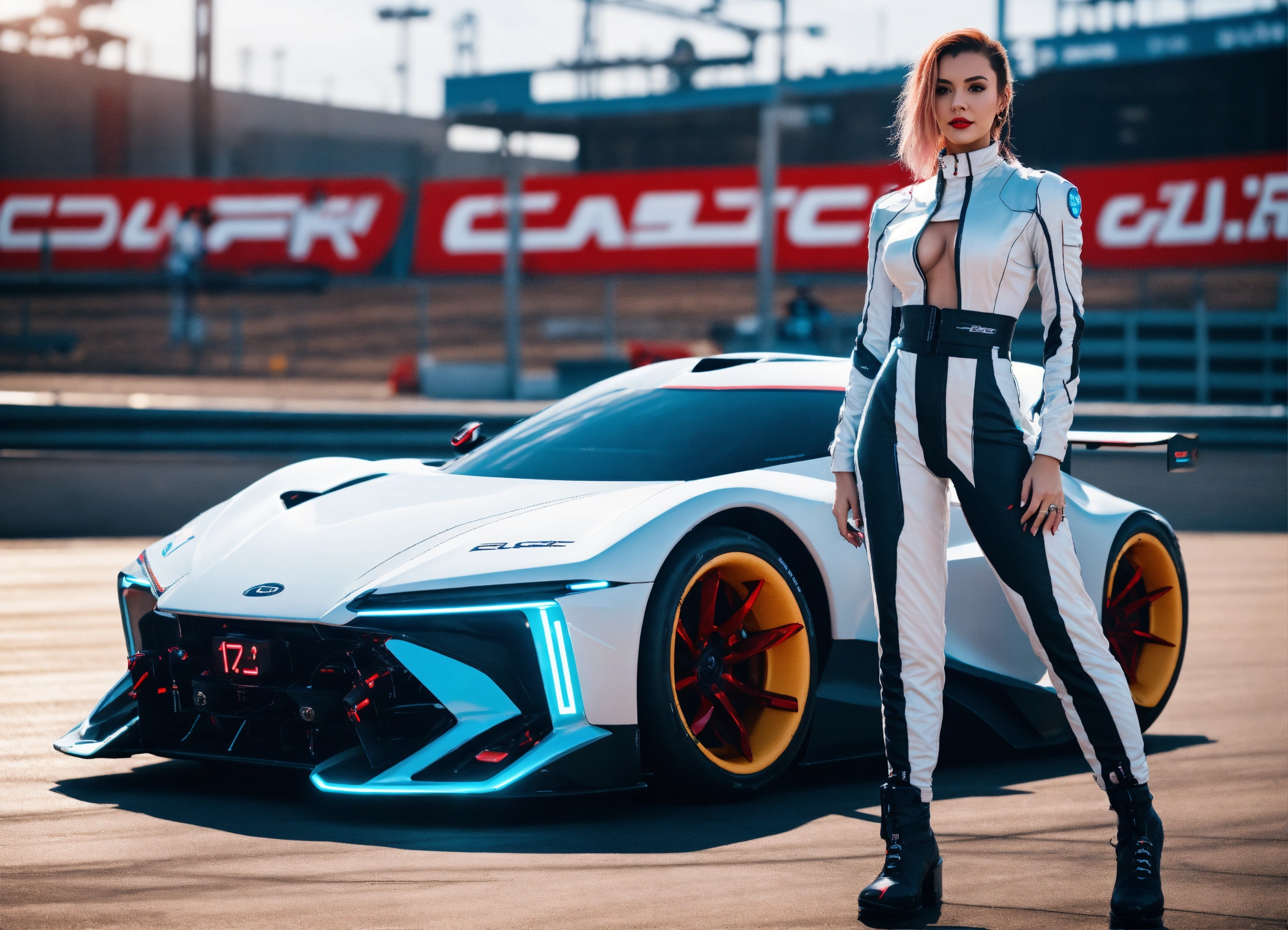 Lexica - Full body Photo, Cyberpunk Dream girl, futuristic cyber race ...