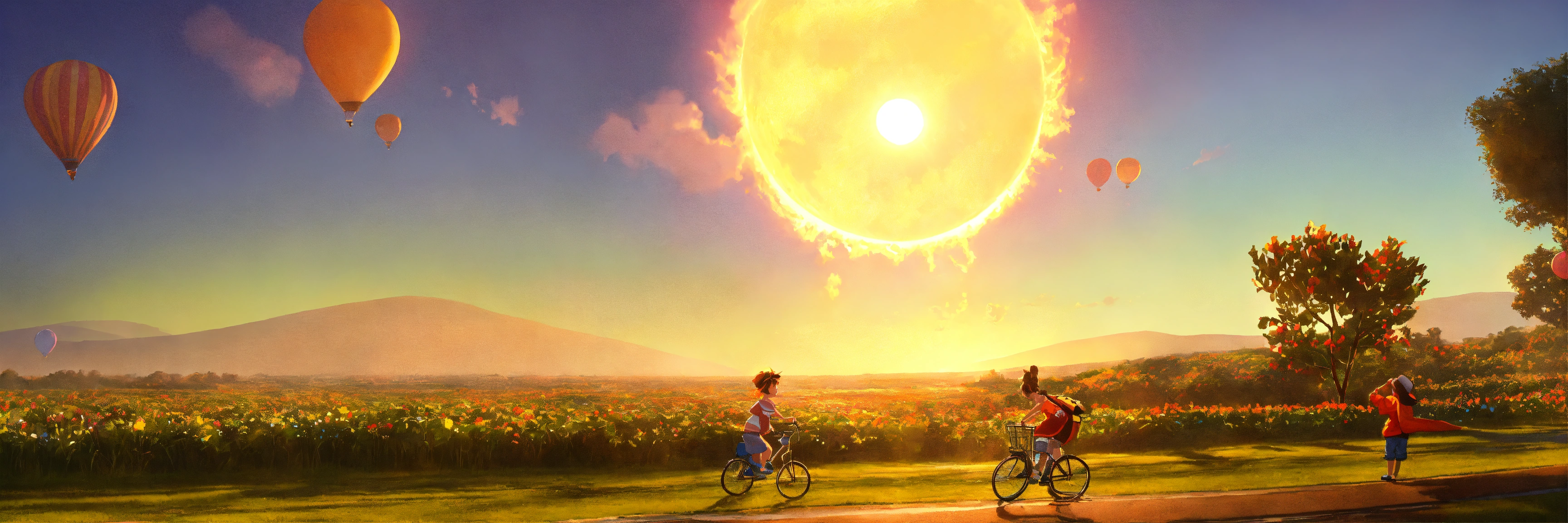 Lexica - The Sun, Pixar-style