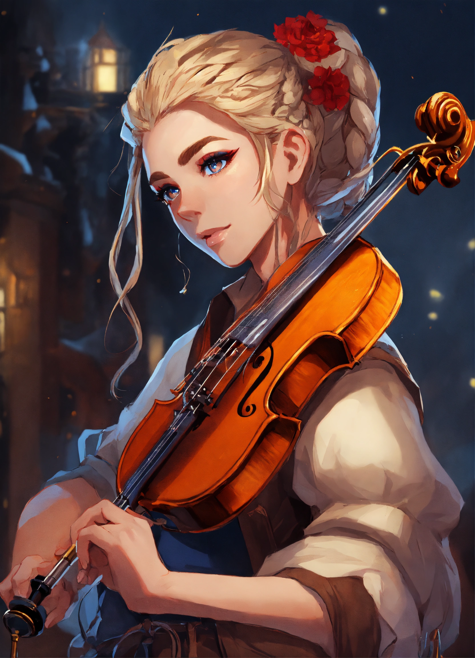 Lexica - Androgynous dwarf bard, violin, flute, bassoon, trumpet, bells ...