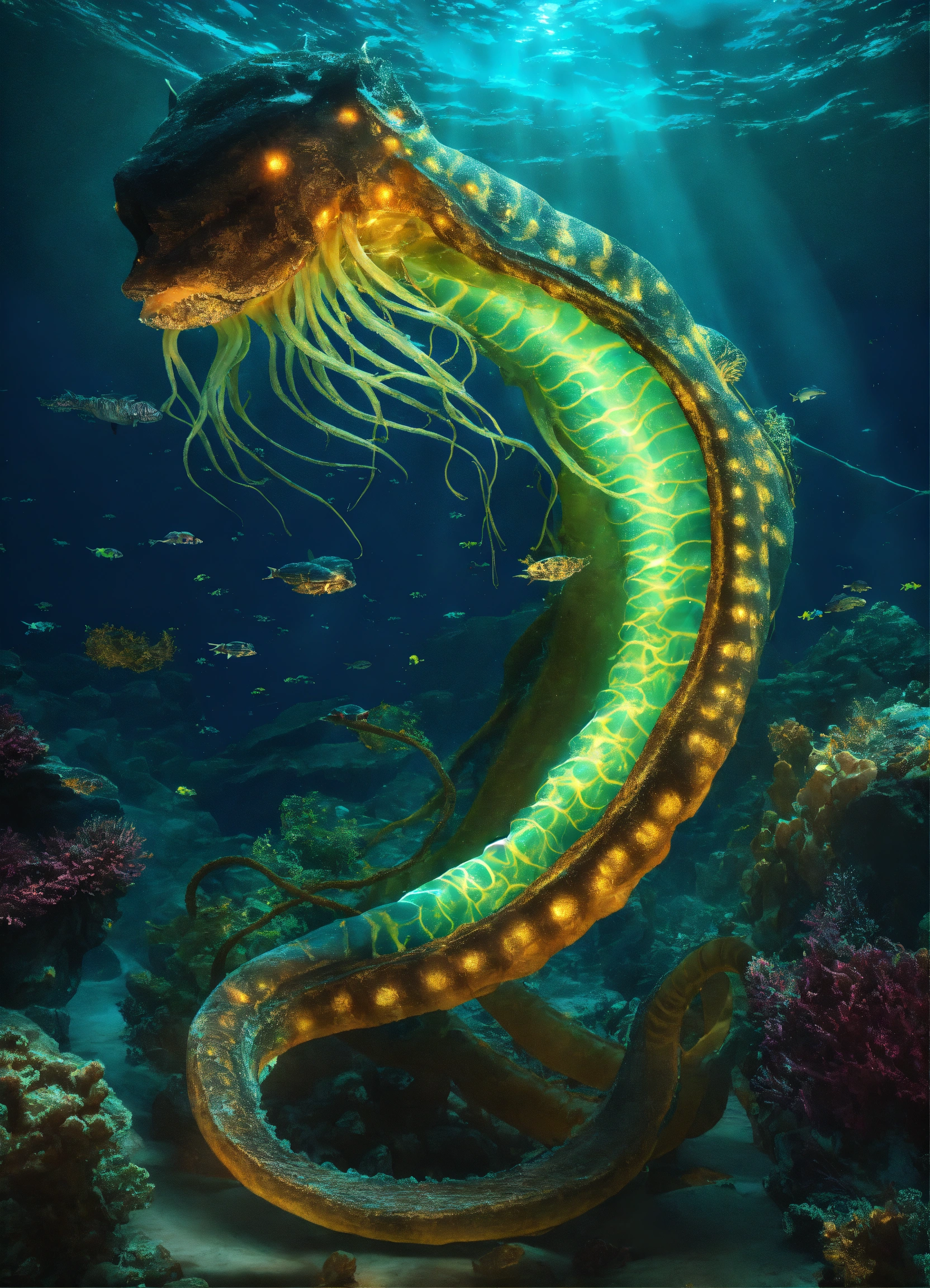 Lexica - Aurora Abysskraken This colossal sea creature, in 8K Ultra 3D, boasts mesmerizing ...