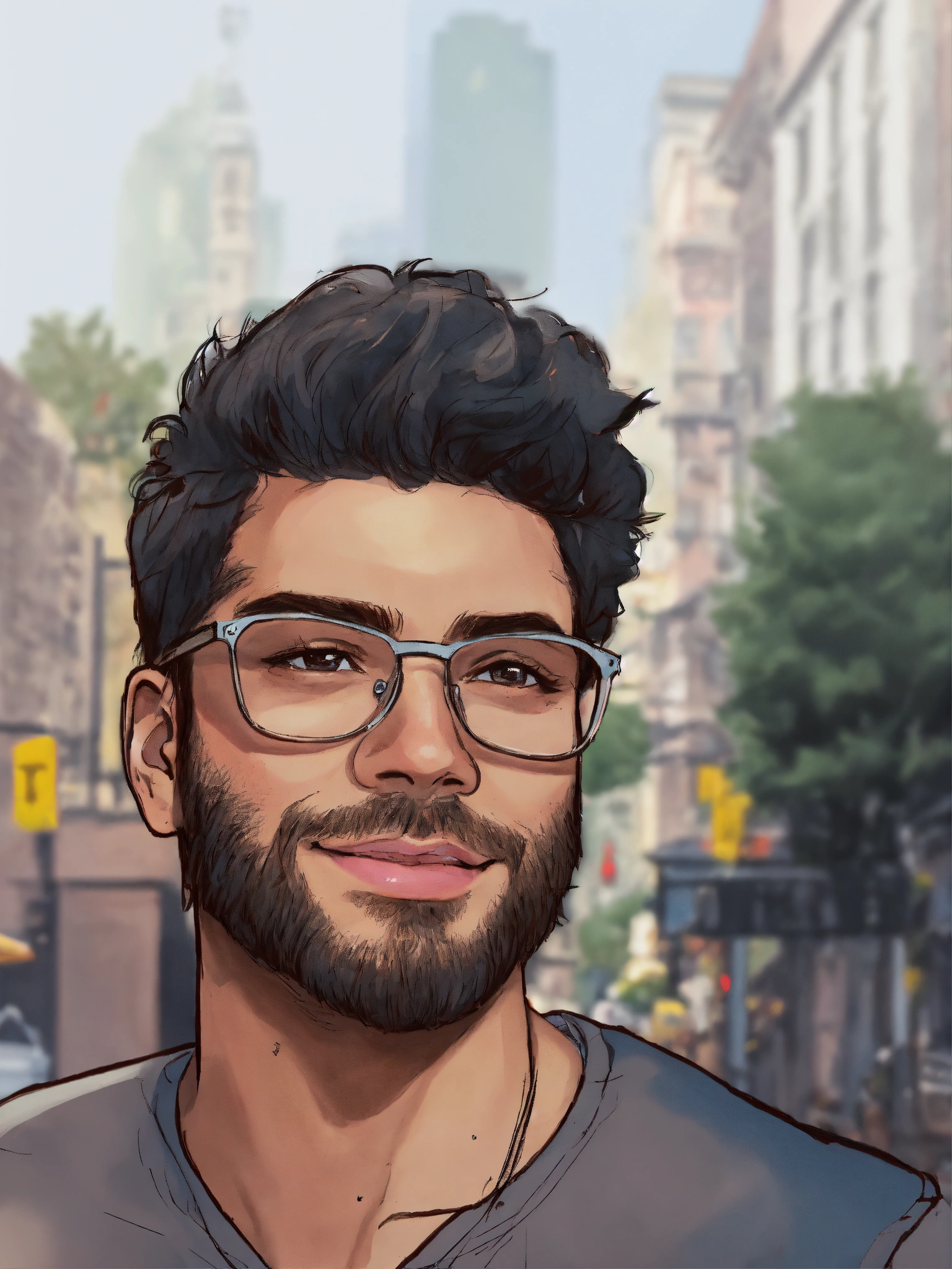 Lexica - Turn this image into a 2d comic character