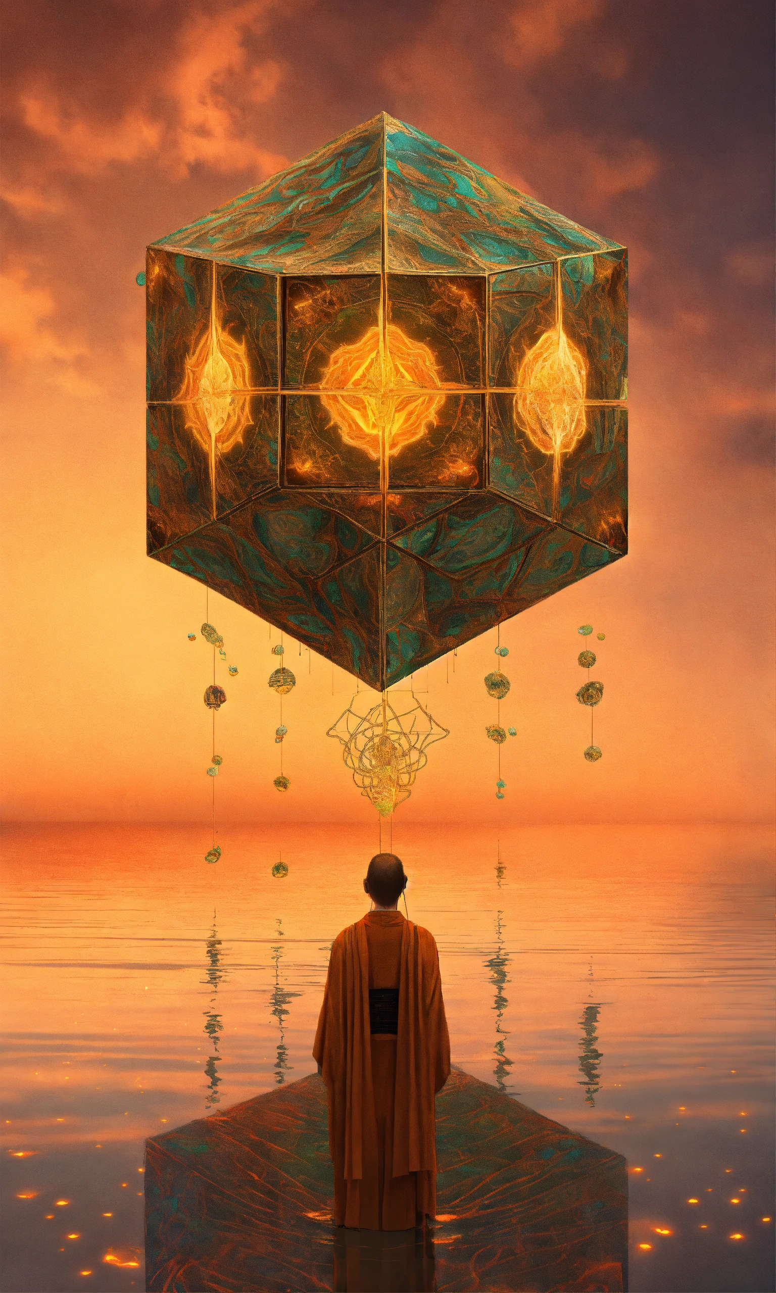 Lexica - Taoist monk tesseract body fractal three point perspective ...