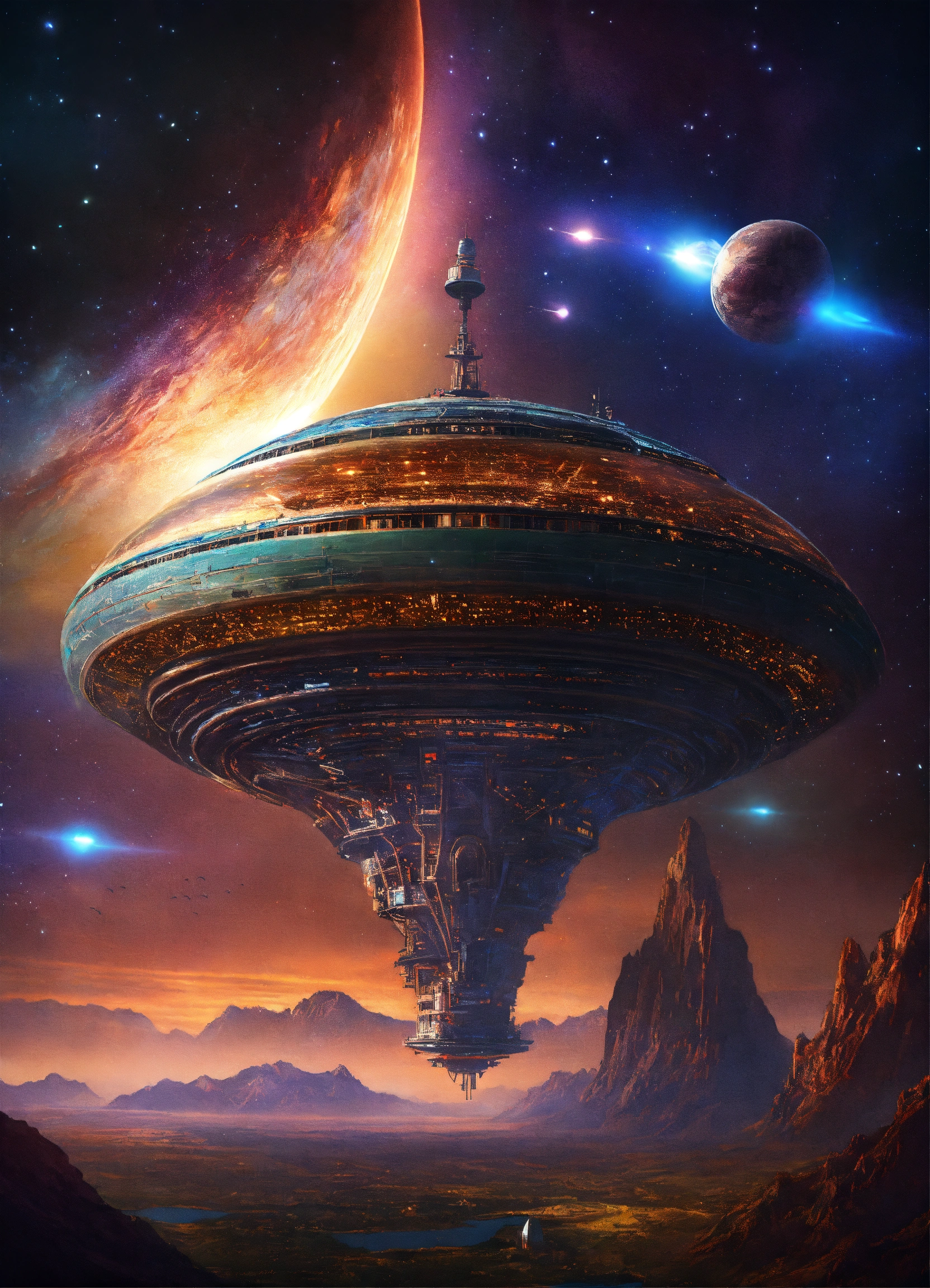 Lexica - Alien spaceship in space