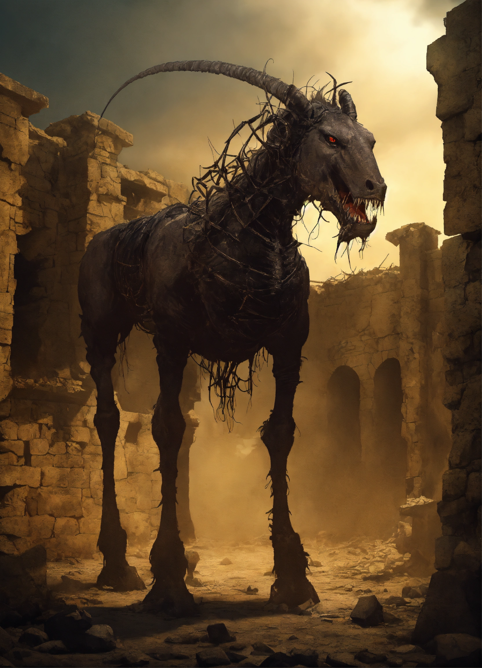 Lexica - A monstrous horse-like creature with strange proportions. Its ...
