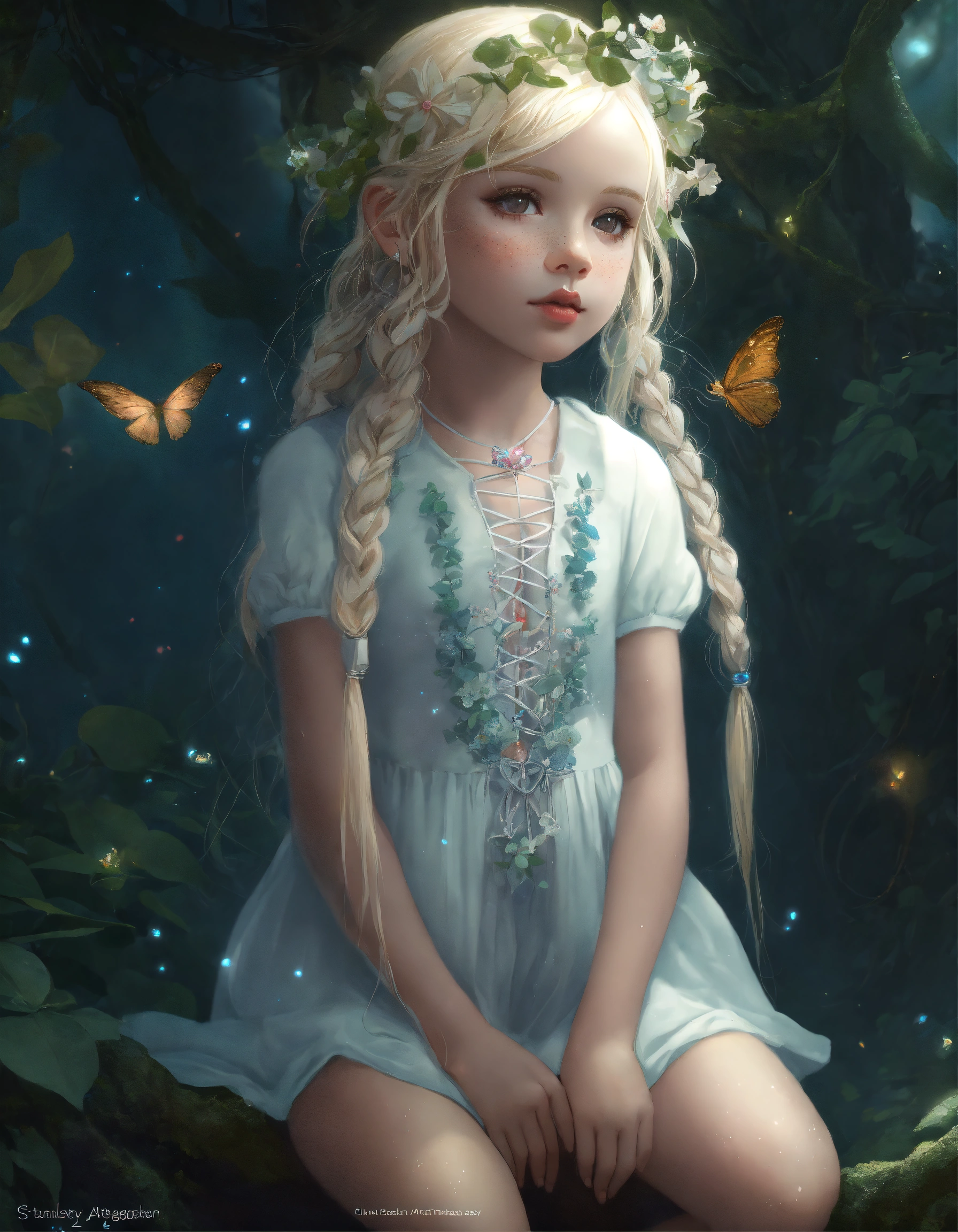 Lexica - Full body of a realistic sweetness Baby chibi Girl freckled ...