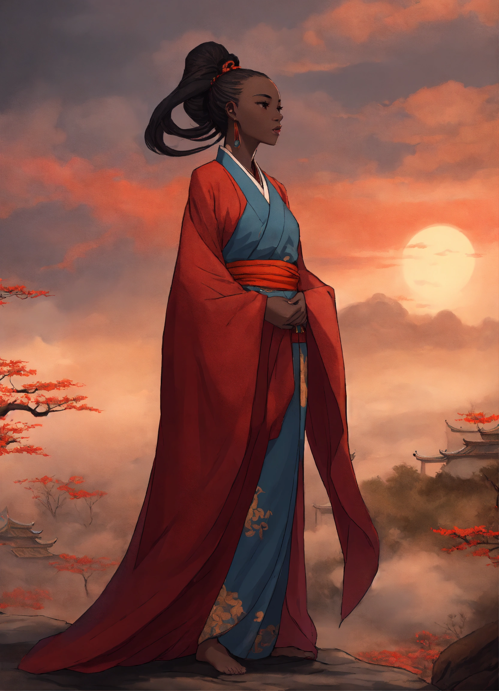 Lexica - An African woman cultivator with full lips and a broad nose in ...