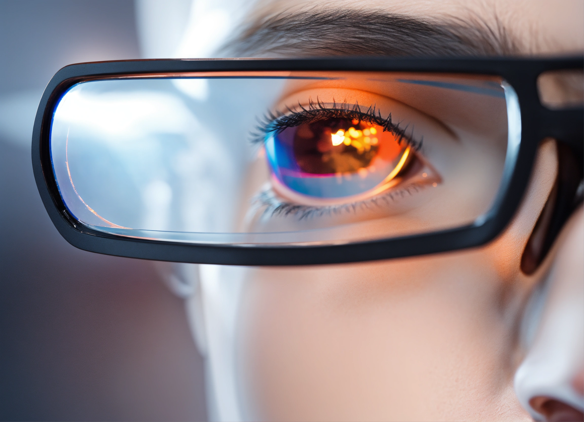 Lexica - Progressive lenses seen from a side angle with a rotated ...