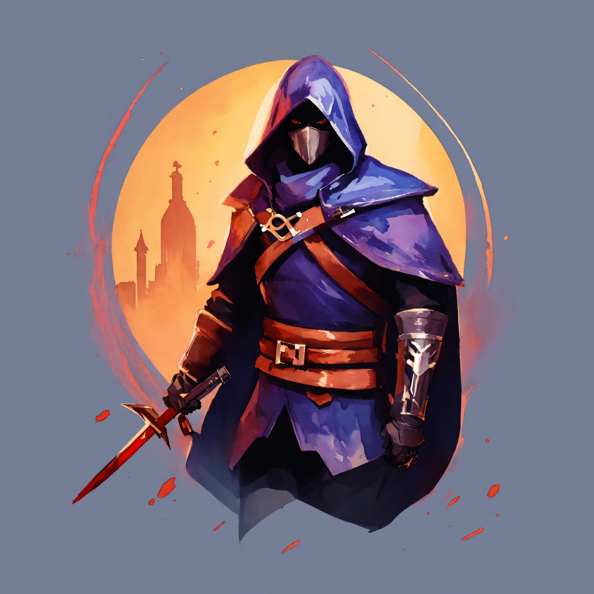 Lexica - Master assassin, Character talent, game icon, stylized, simple ...
