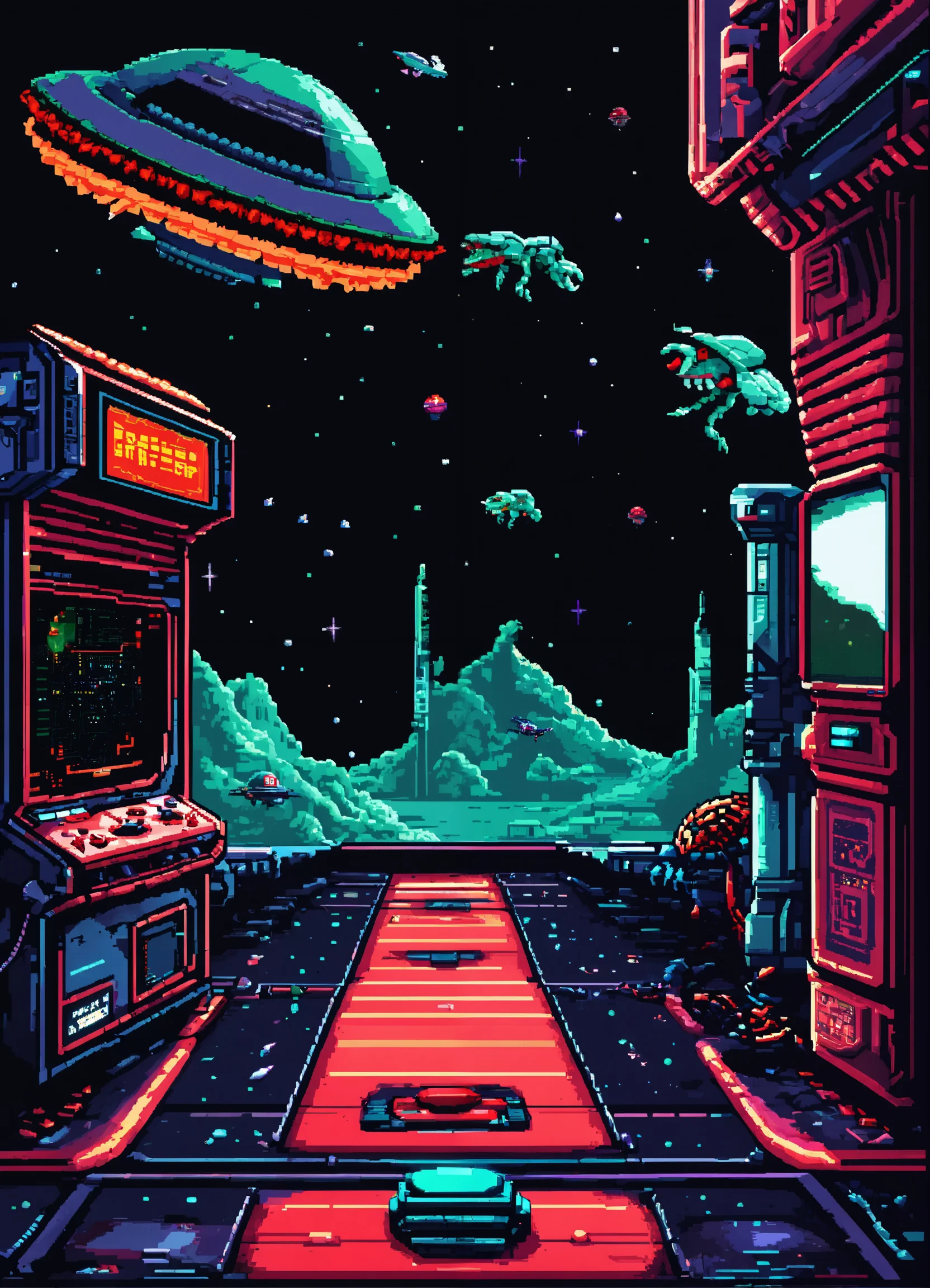 Lexica - A classic arcade video game set on an outer space station ...