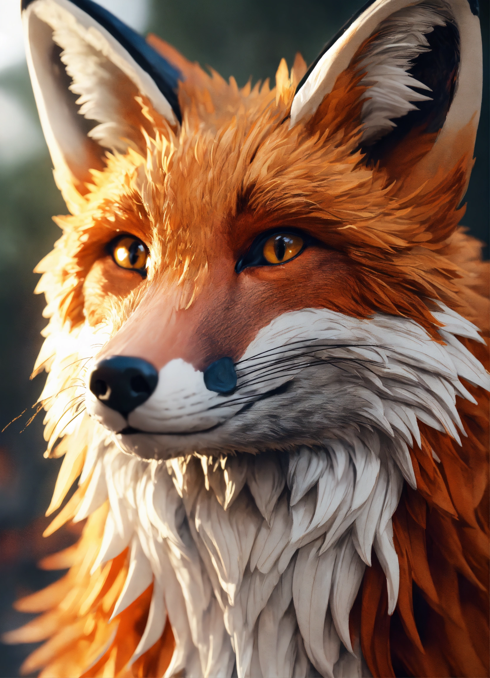 Lexica - 280 / 5 000 Portrait a fox, concept art, intricate detail ...