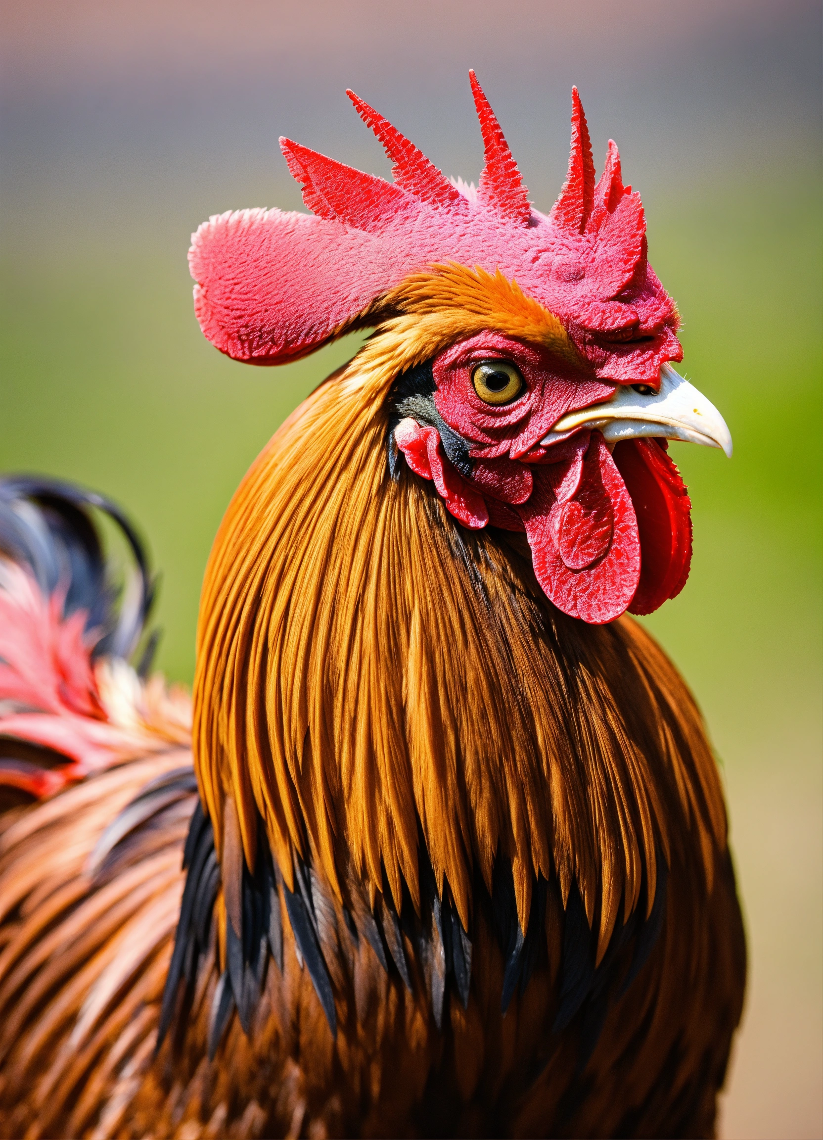 Lexica - Rooster comb zoomed in