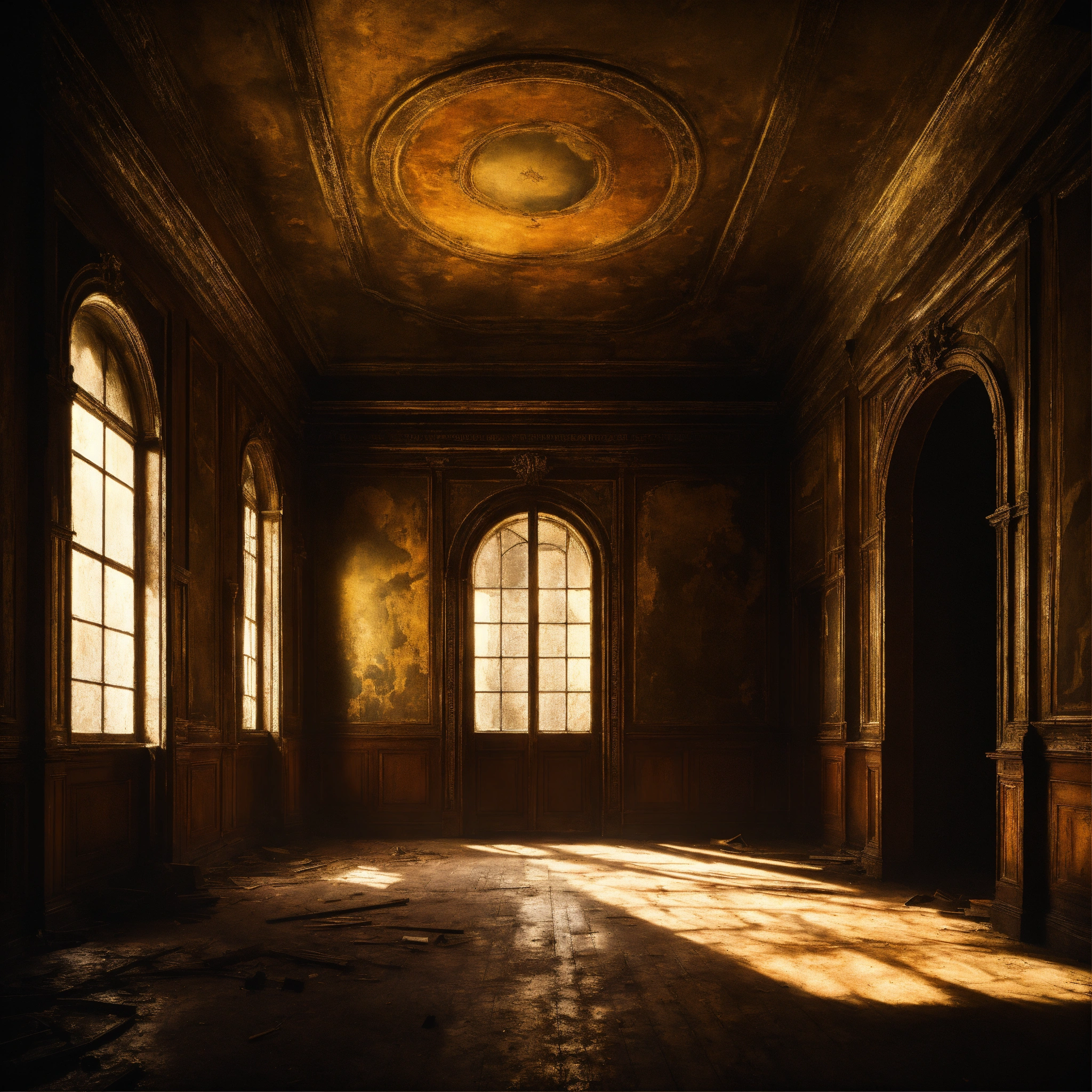 Lexica - Imagined depiction of an old, abandoned room devoid of any ...