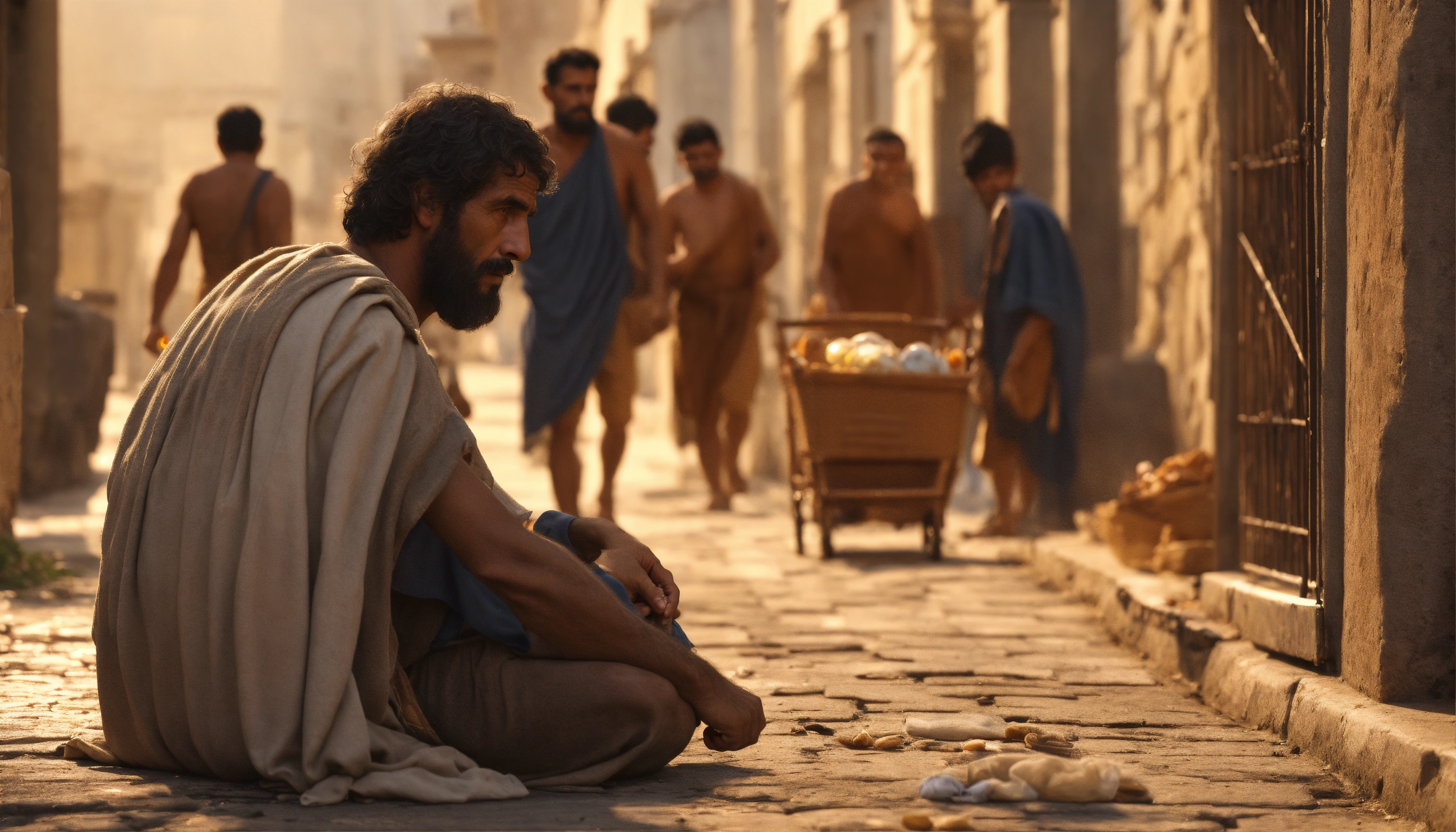 Lexica - Man from ancient Greece, poor, assisting the needy, in the ...