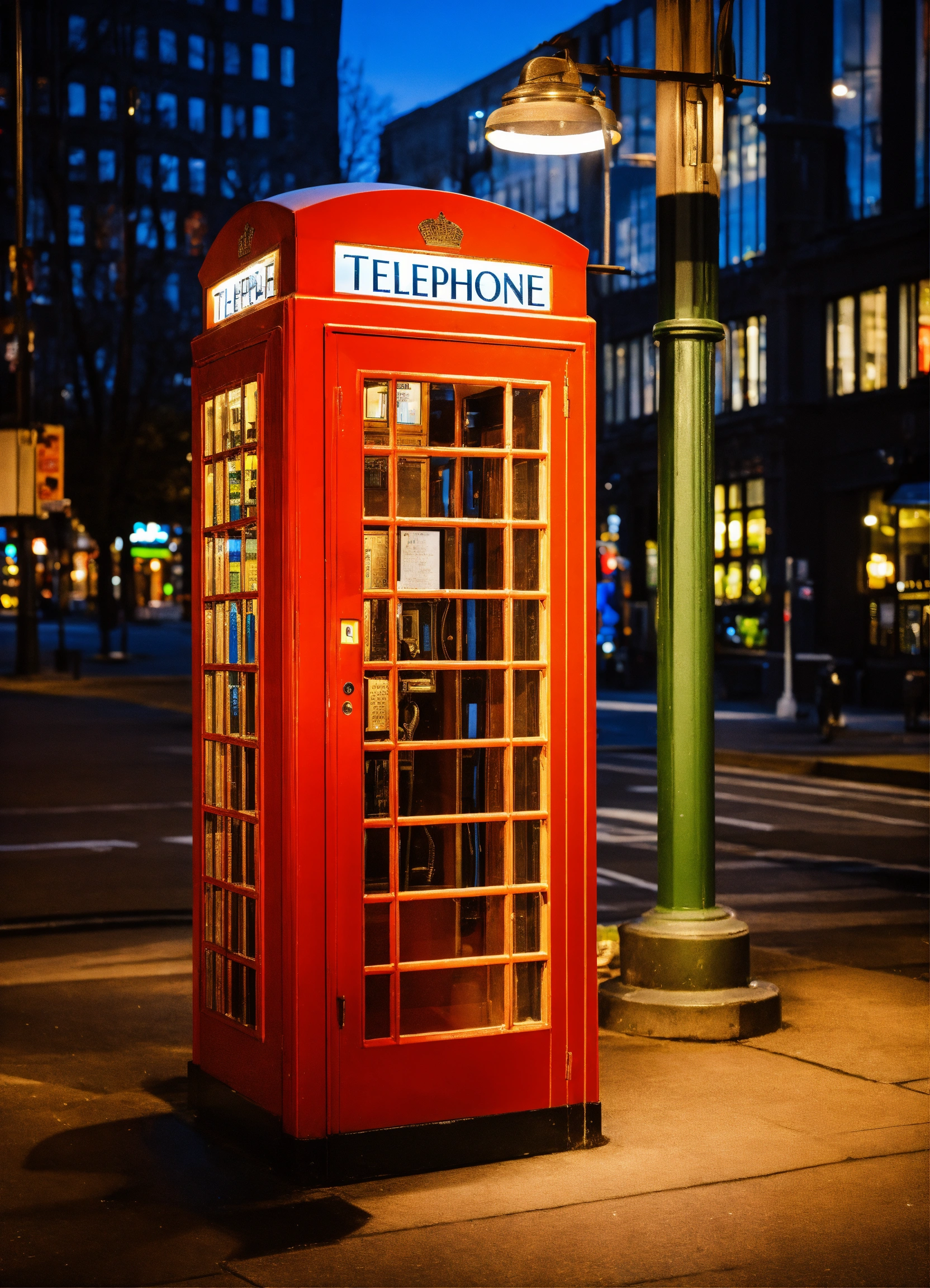 Lexica - An old fashioned telephone booth with the letters iPhone on it.