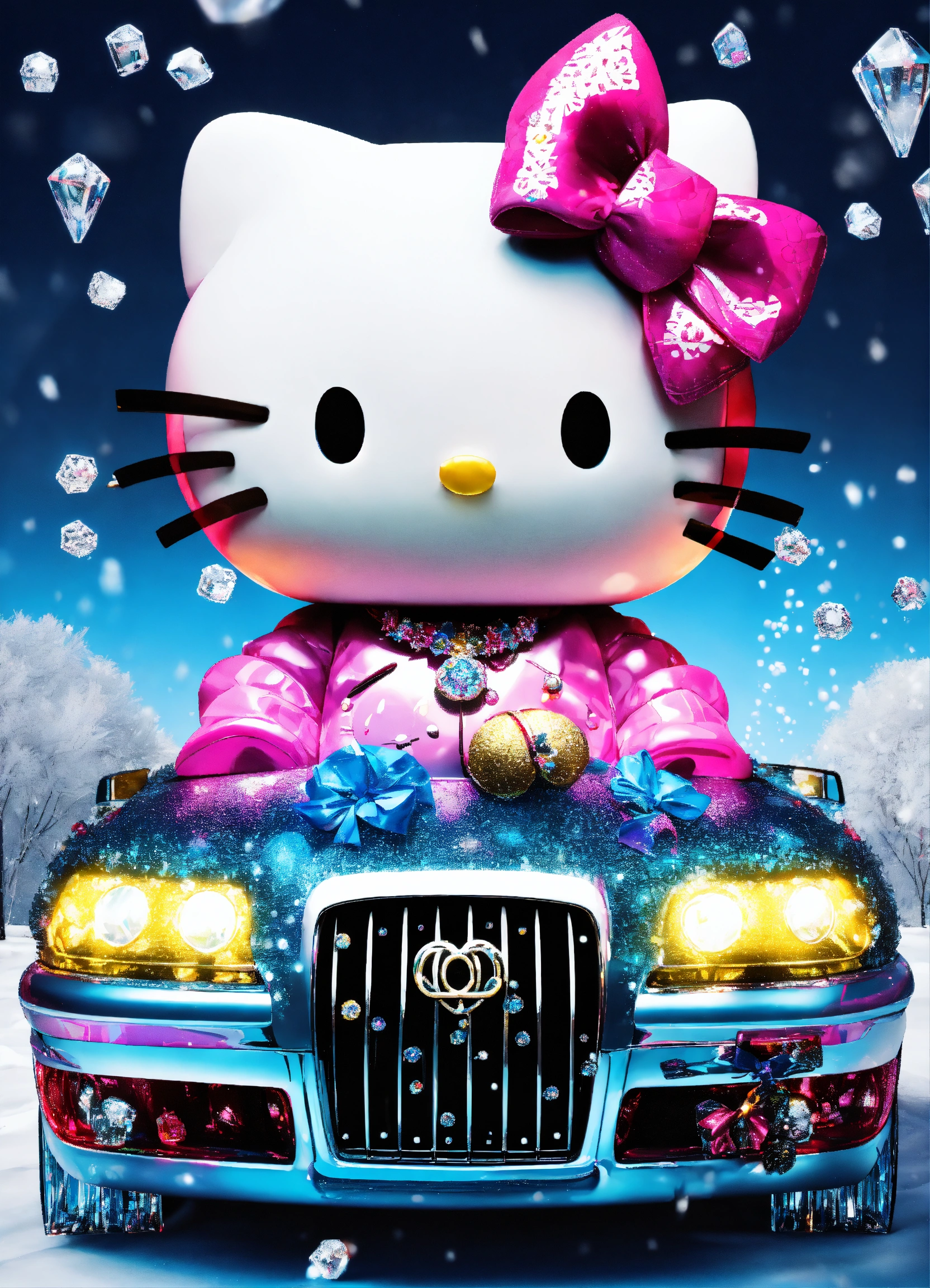 Lexica - Hello kitty as a sugar baby dripping in jewels, designer ...
