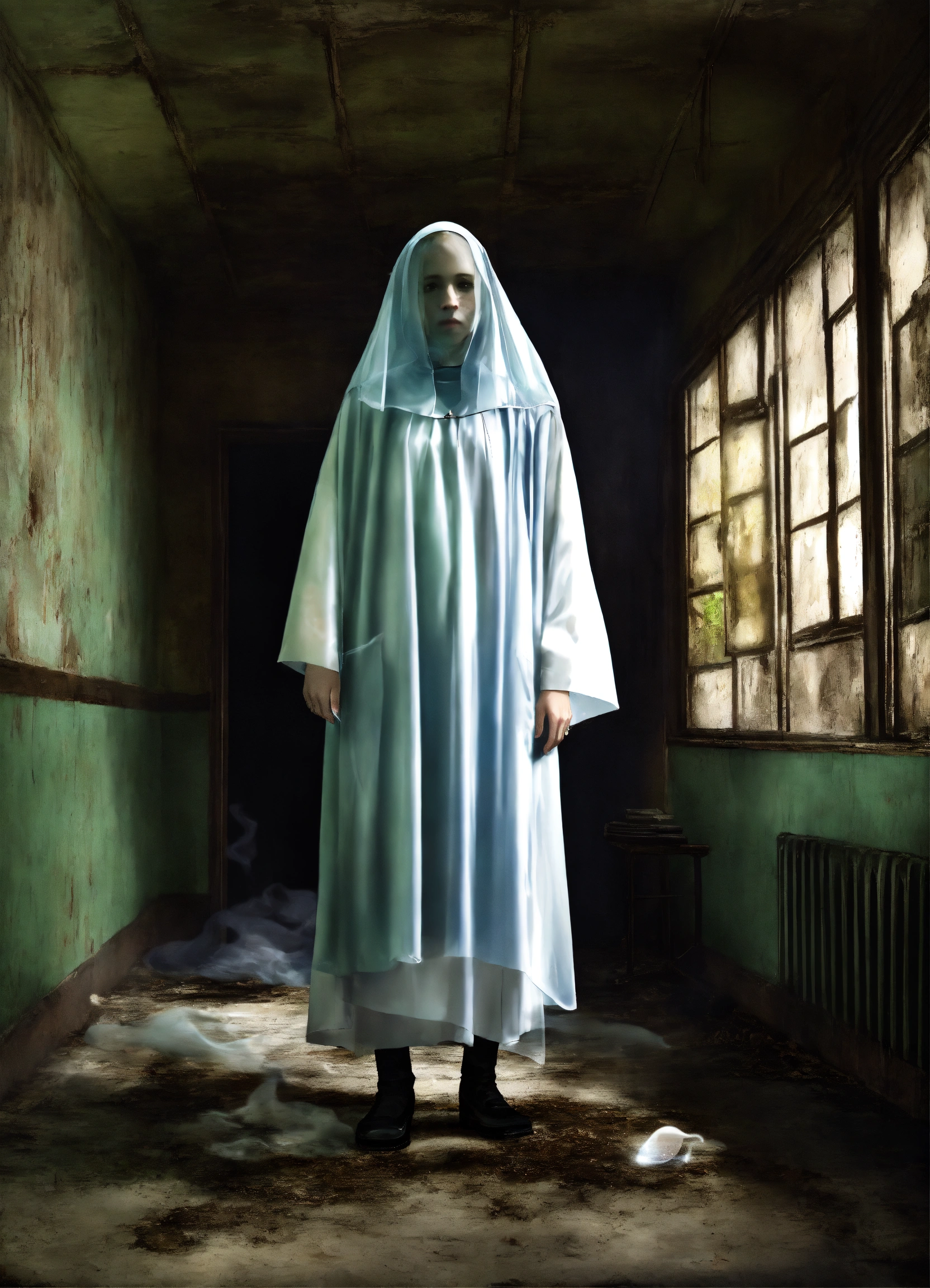 Lexica - , Photo realistic, floating flying ghost see-through, eery ...