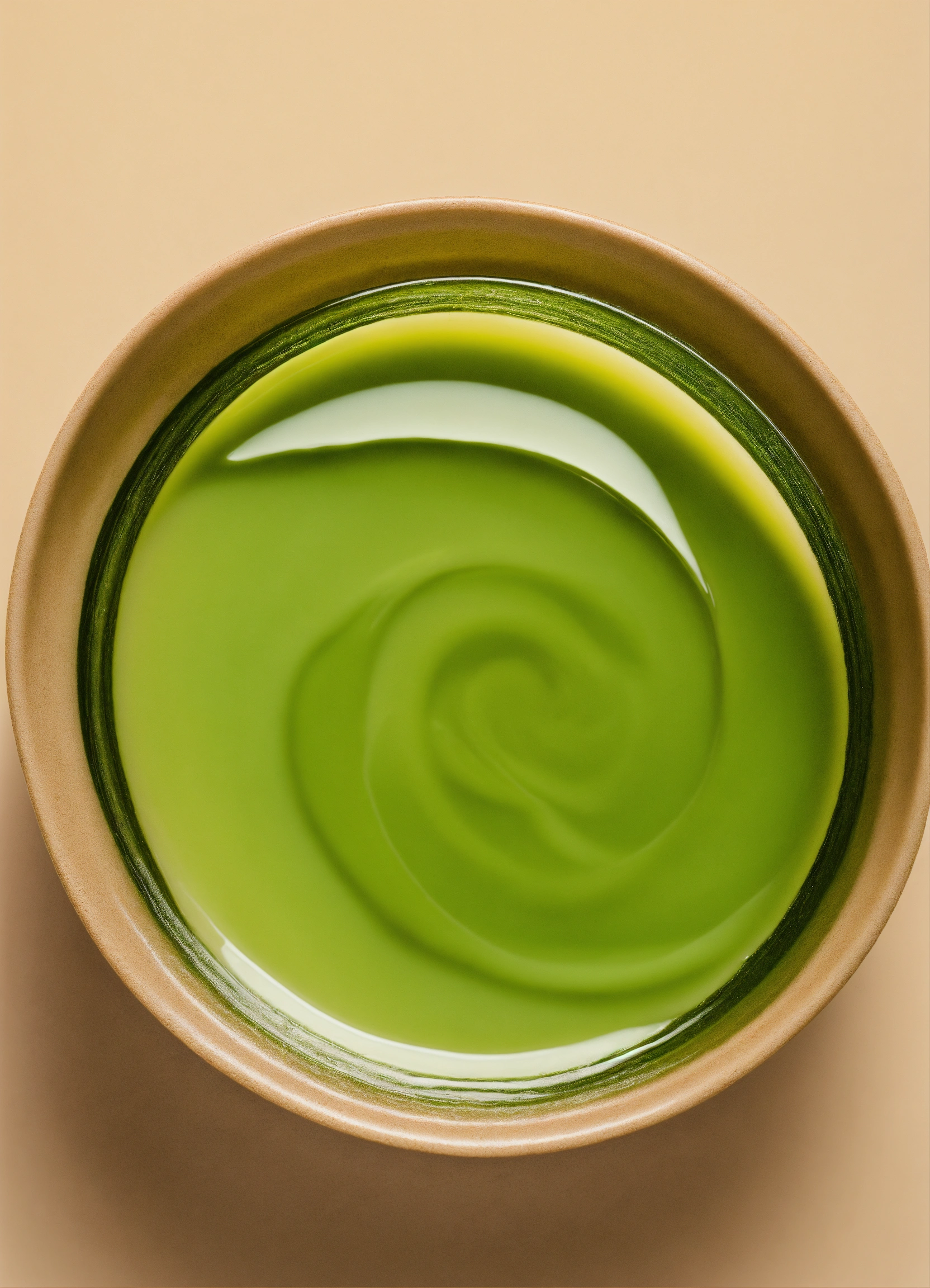Lexica - Green colored oil skincare texture photography on plain beige ...