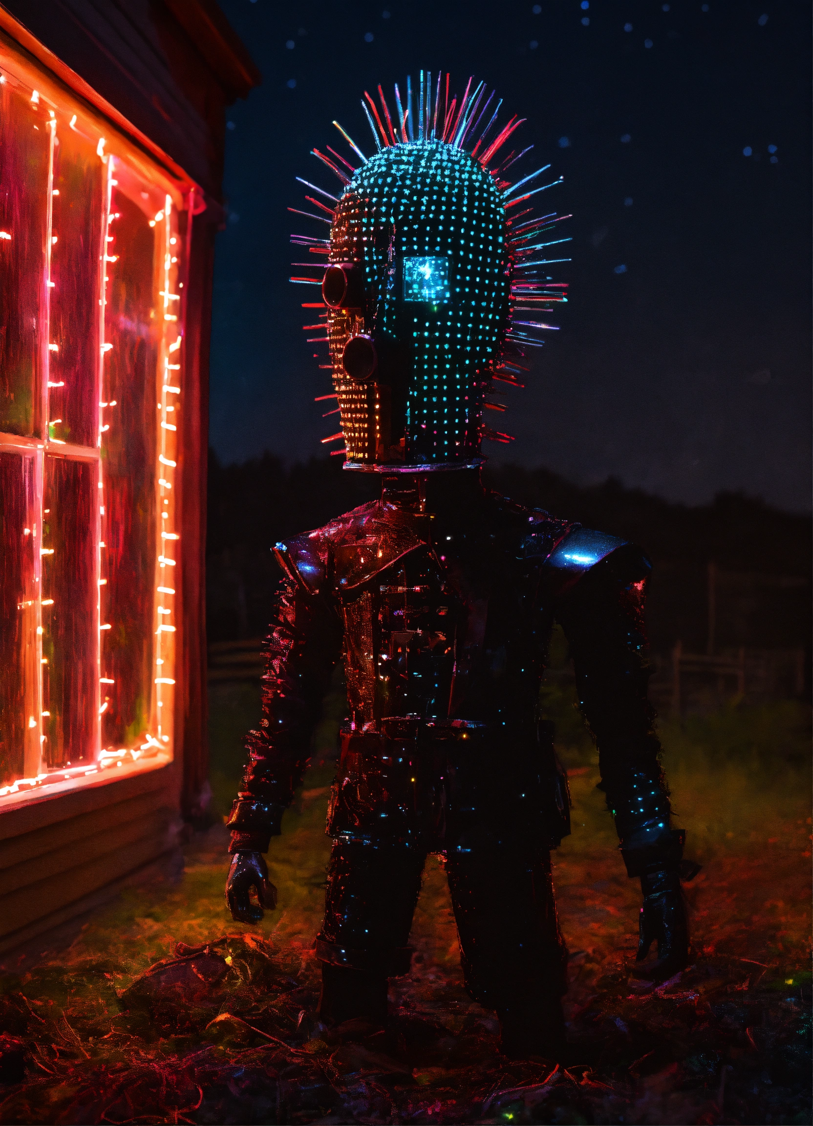 Lexica - Ultra realistic Pinhead with a diamond chainsaw and outside a ...