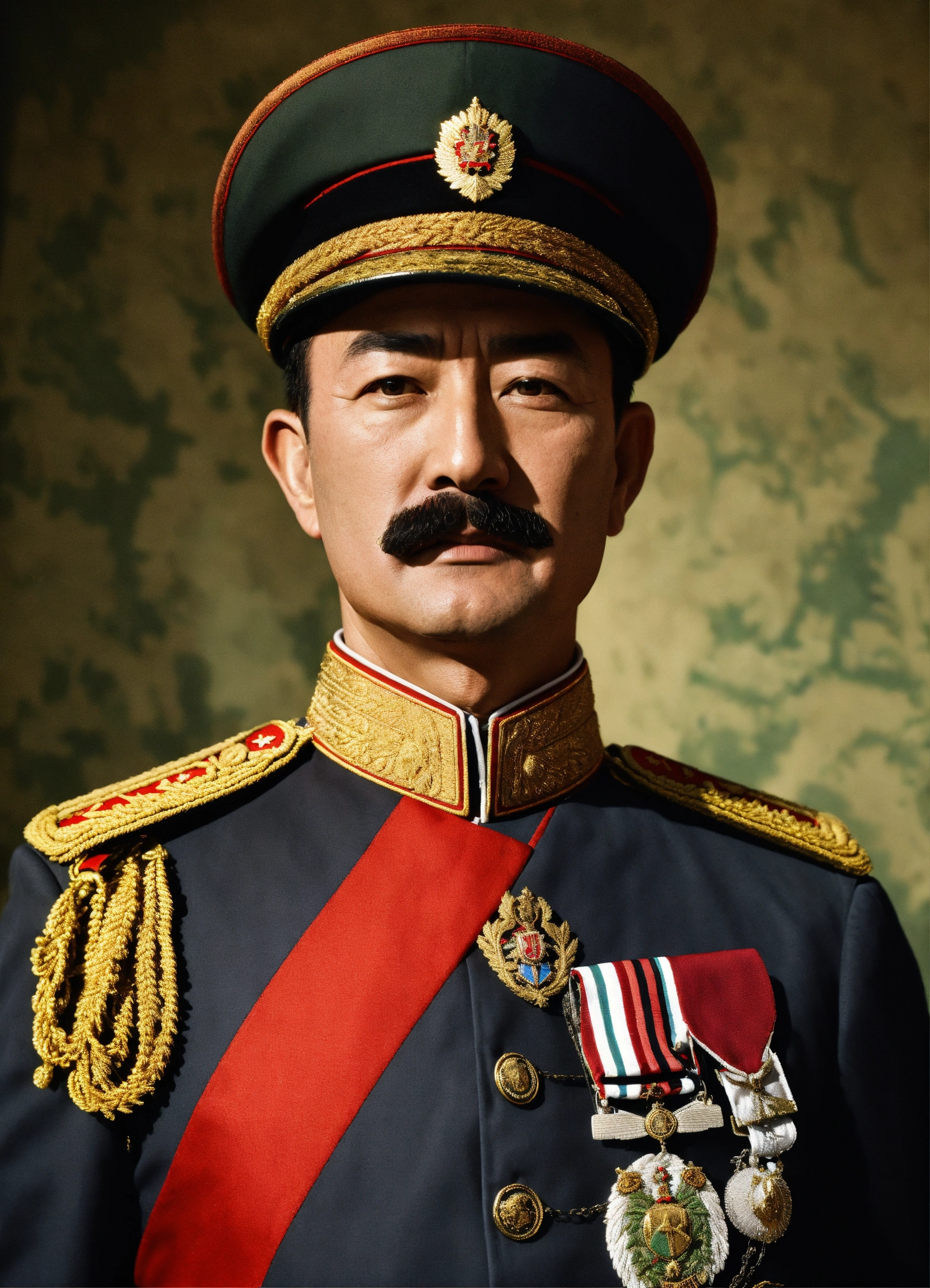 Lexica - A ruthless dictator wearing military uniform and giving a ...