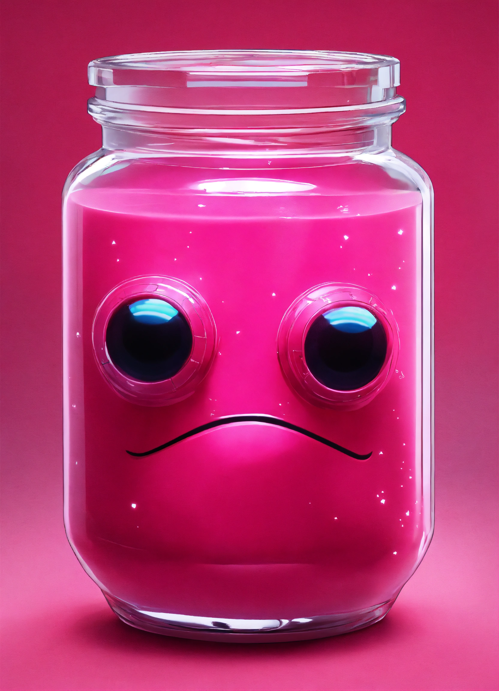 Lexica - A hot pink kawaii cyclops with only on eye. It has no body and ...