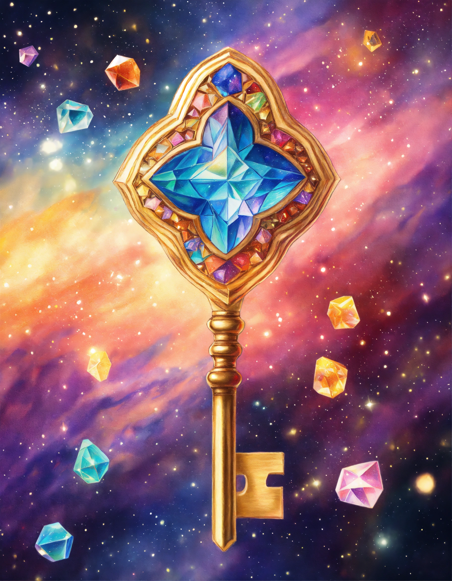 Lexica - Colored pencil drawing illustration of a multidimensional ...