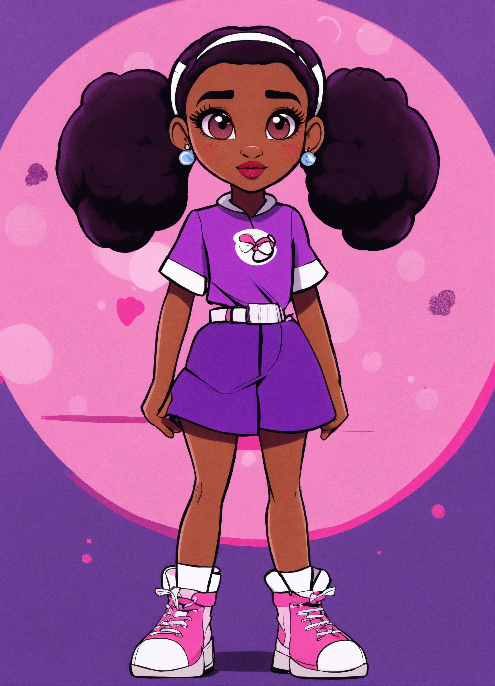 Lexica - An African young girl with full lips and a broad nose in an ...