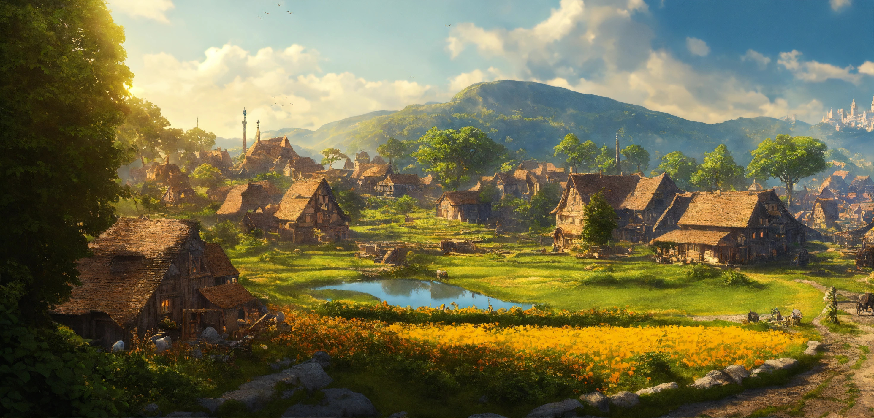 Lexica - Imagine a rustic fantasy world in the countryside where its ...