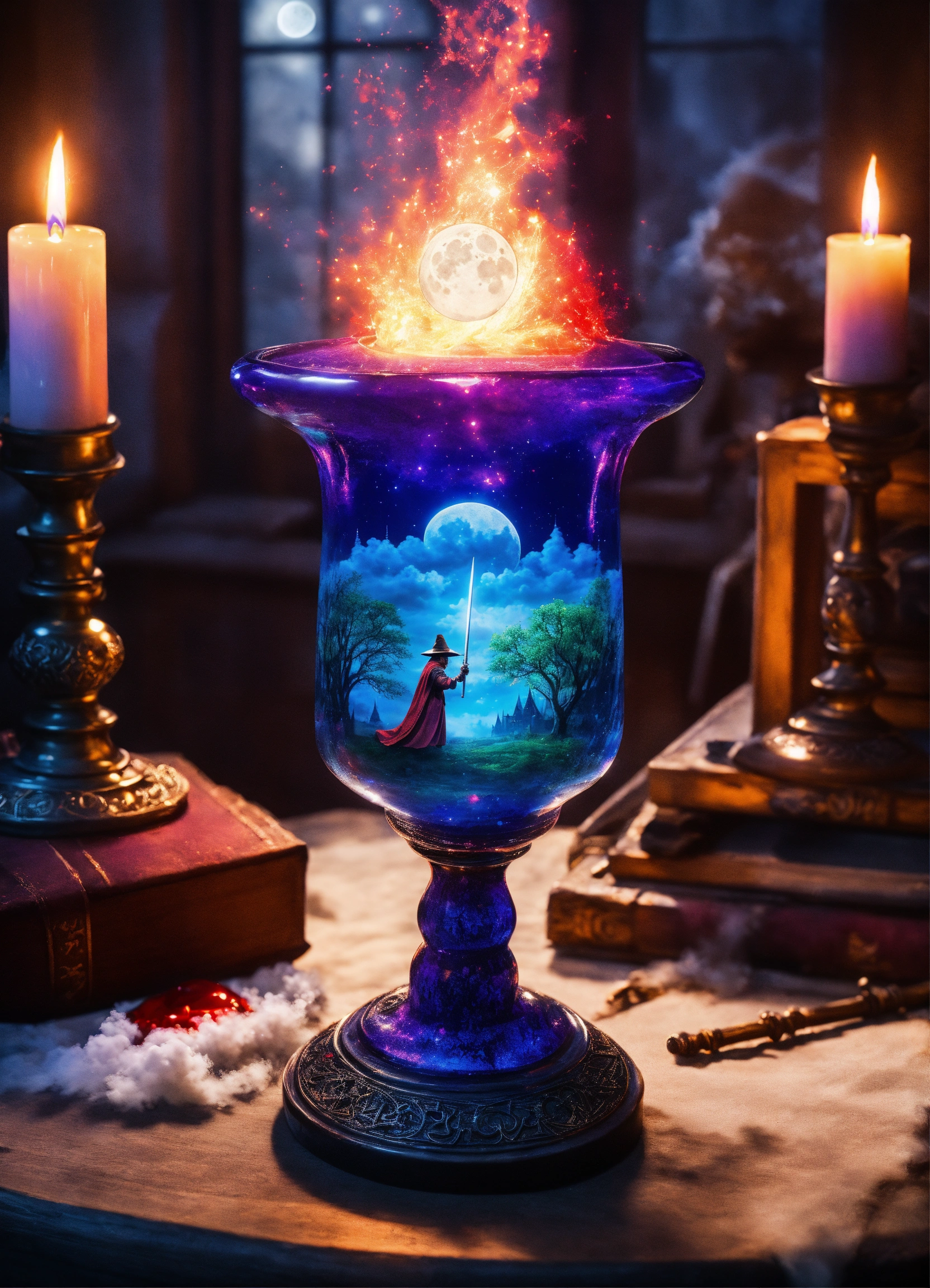 Lexica - ALL GLASSBLOWING superrealism STYLE Wizard Magician SWORD ...