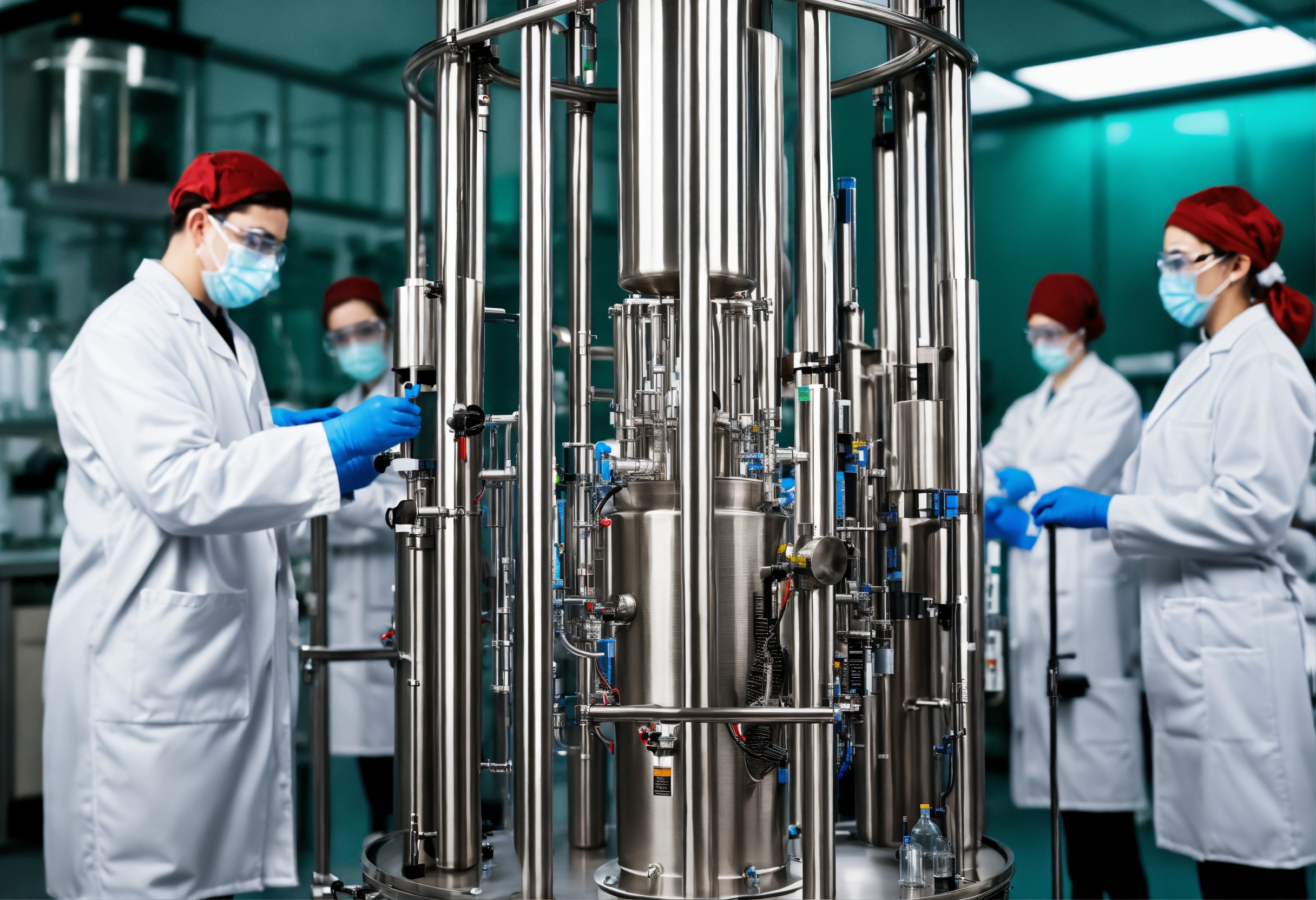 Lexica - Stainless steel vessel sirred tank bioreactor with many tubes ...