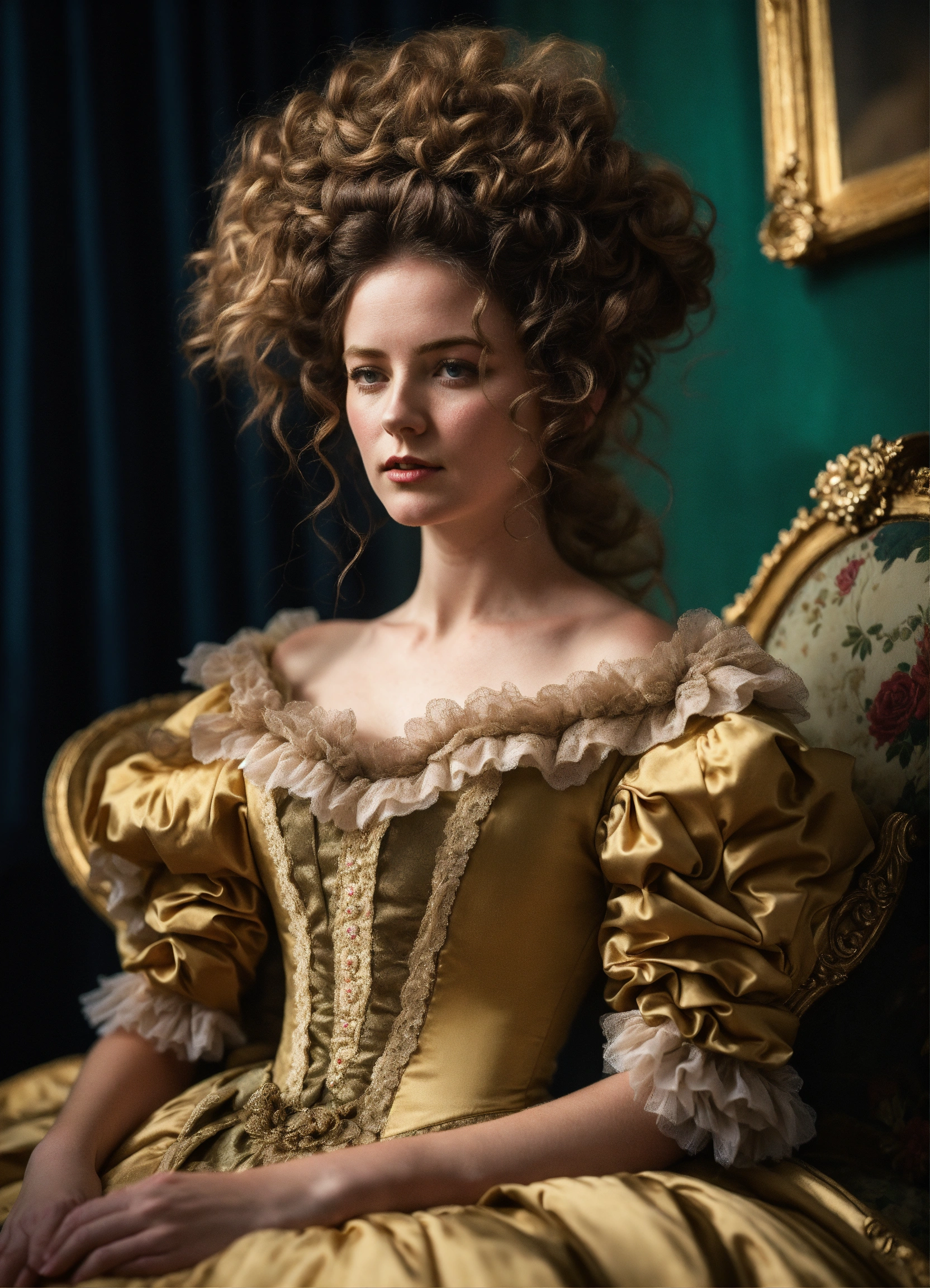 Lexica - "Emma Mackey as victorian lady", big hair, dramatic, castle ...