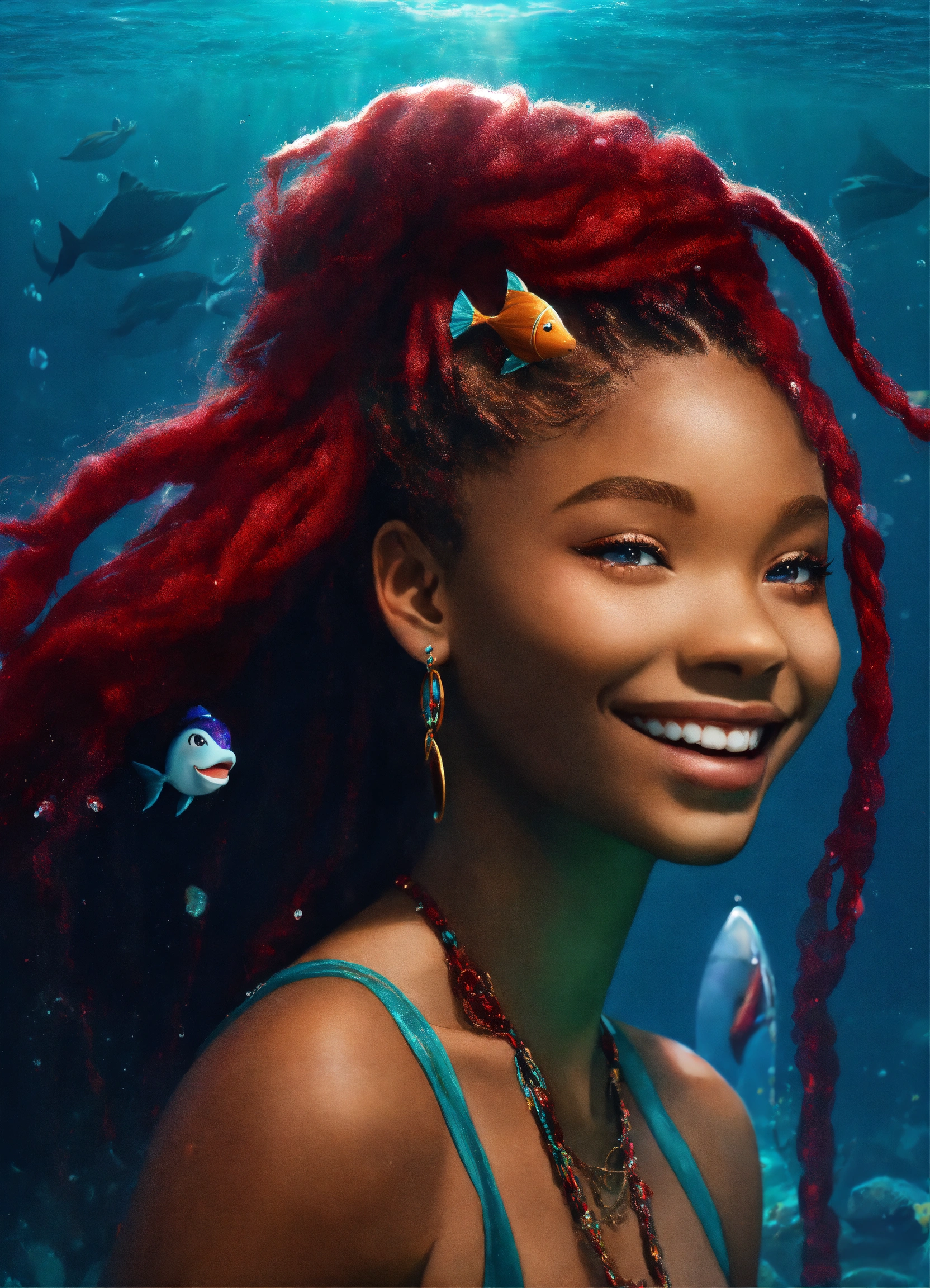 Lexica - Halle bailey Ariel, Halle Bailey the Little Mermaid, smiling ...