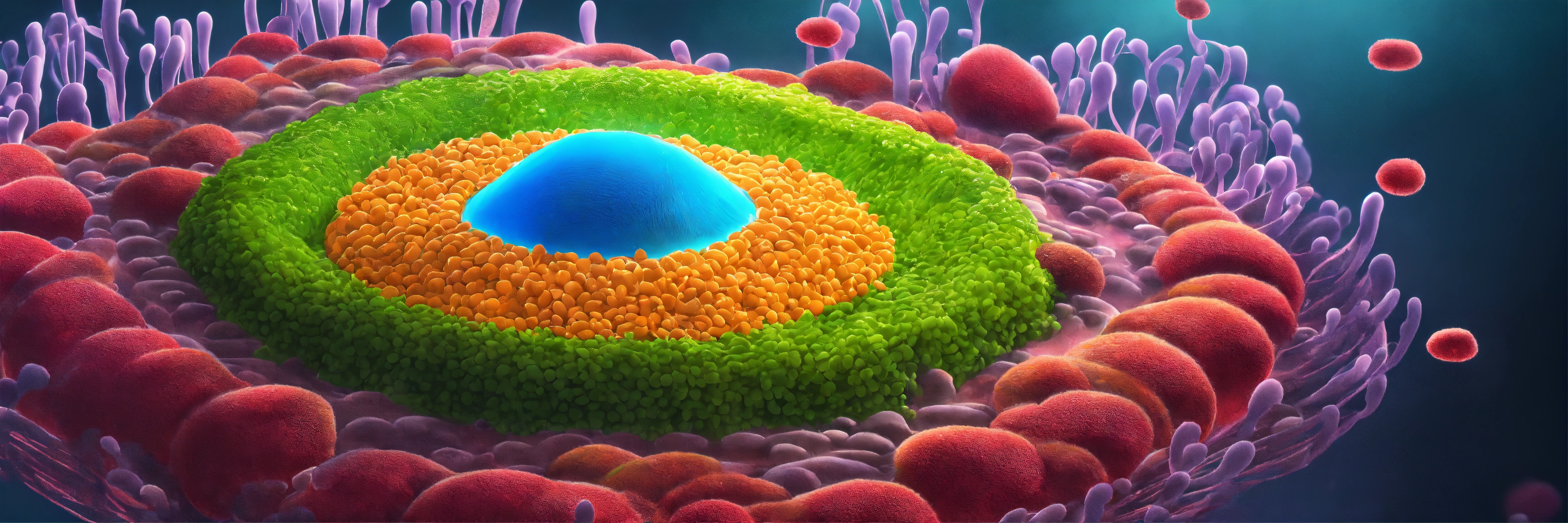 Lexica - Detailed perspective of a mast cell, detailed perspective of a ...