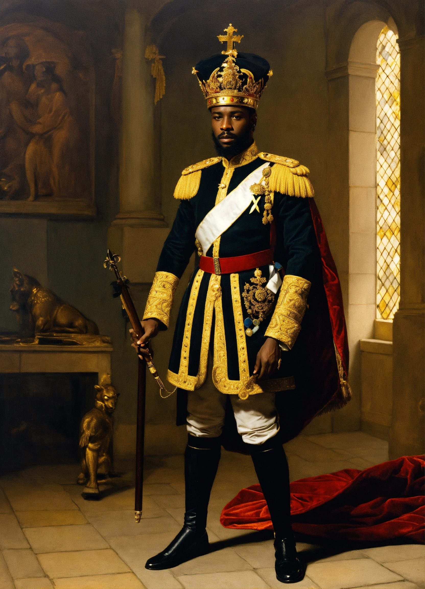 Lexica - A black king david in uniform
